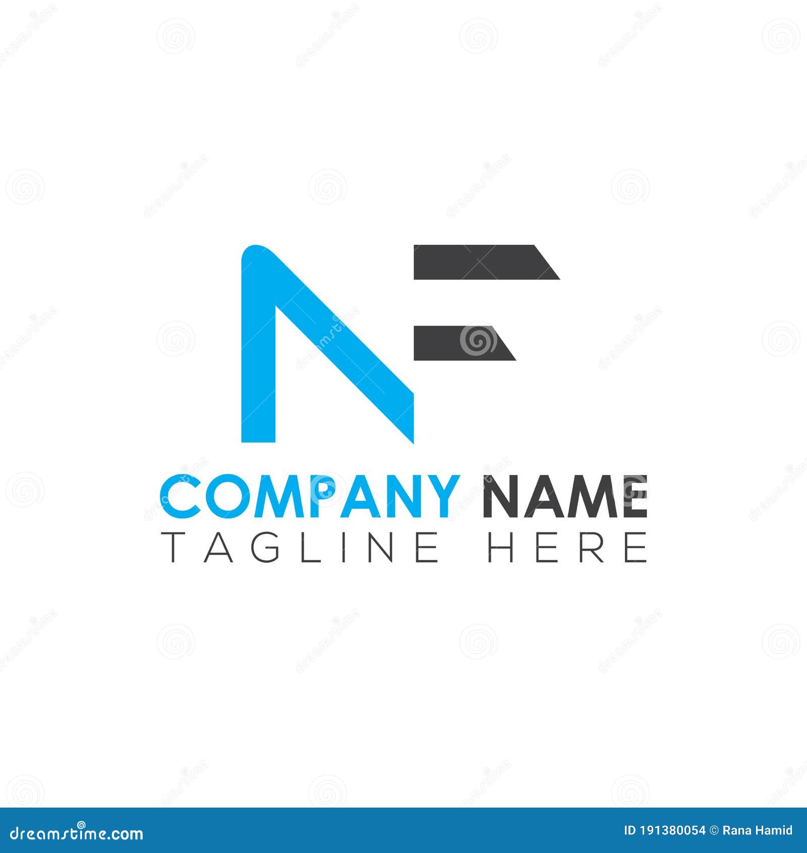 Initial Letter NF Logo Design Vector Template. Creative Abstract NF ...