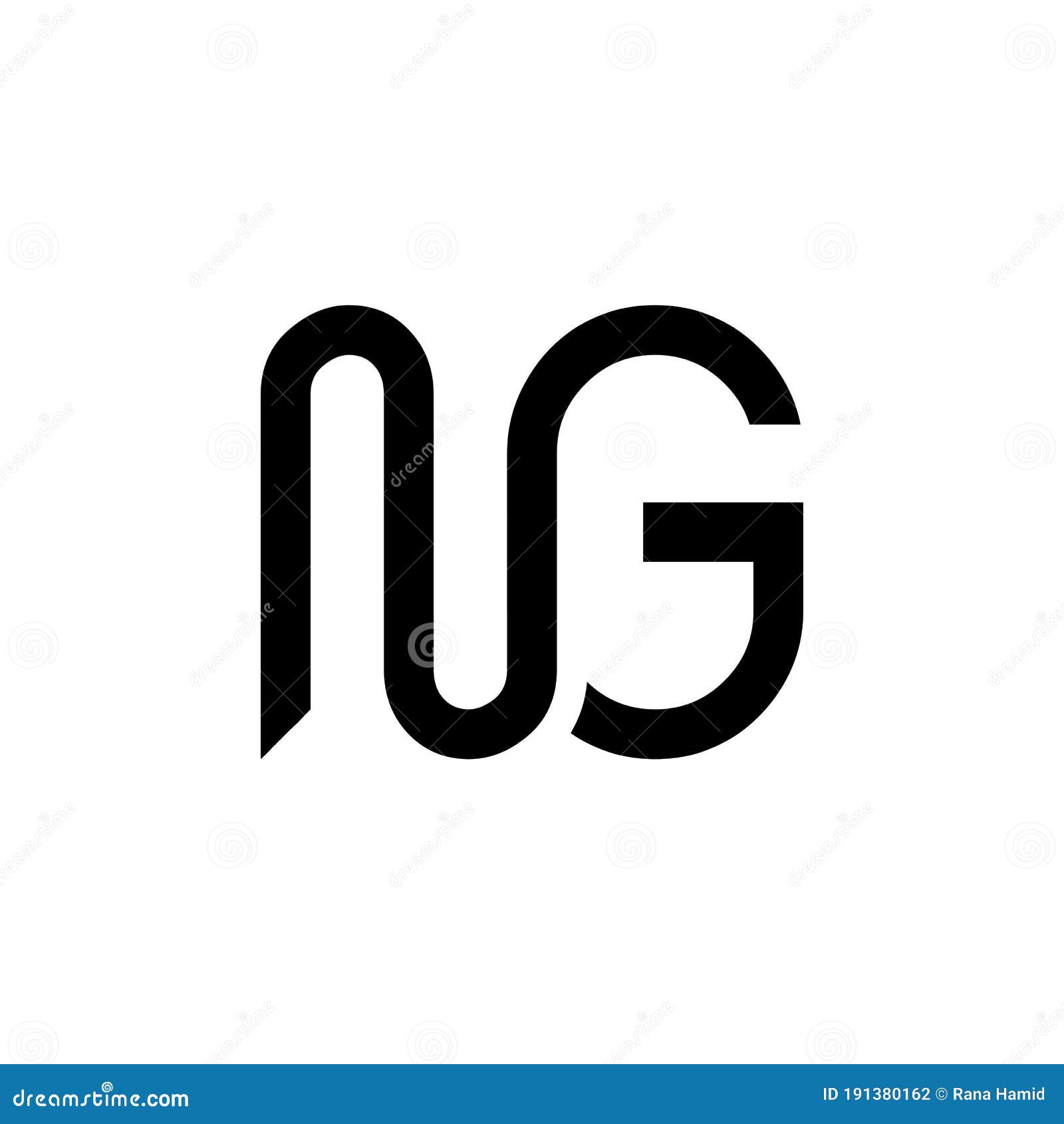 Initial Letter NG Logo Design Vector Template. Creative Abstract NG ...