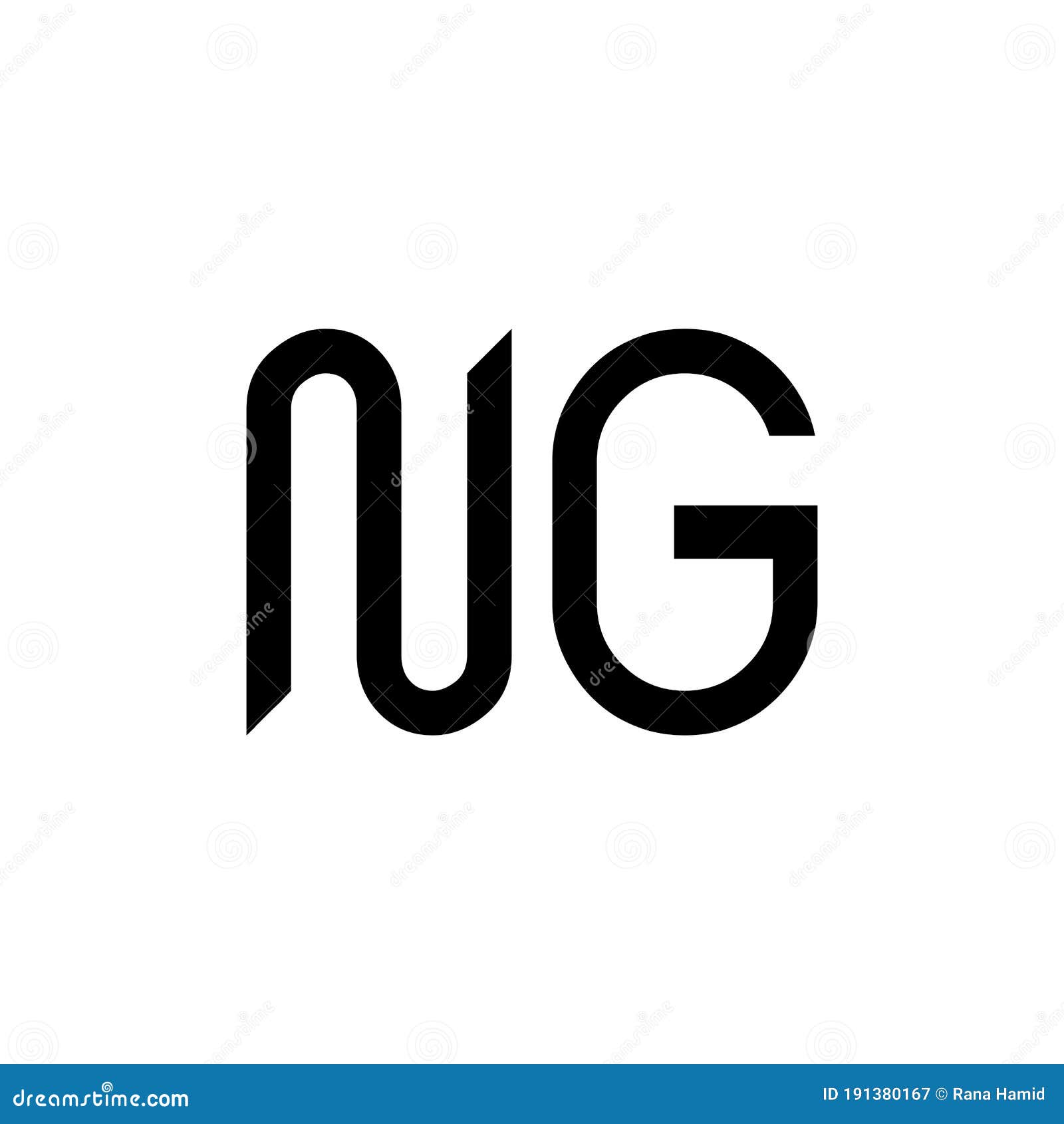 Initial Letter NG Logo Design Vector Template. Creative Abstract NG ...