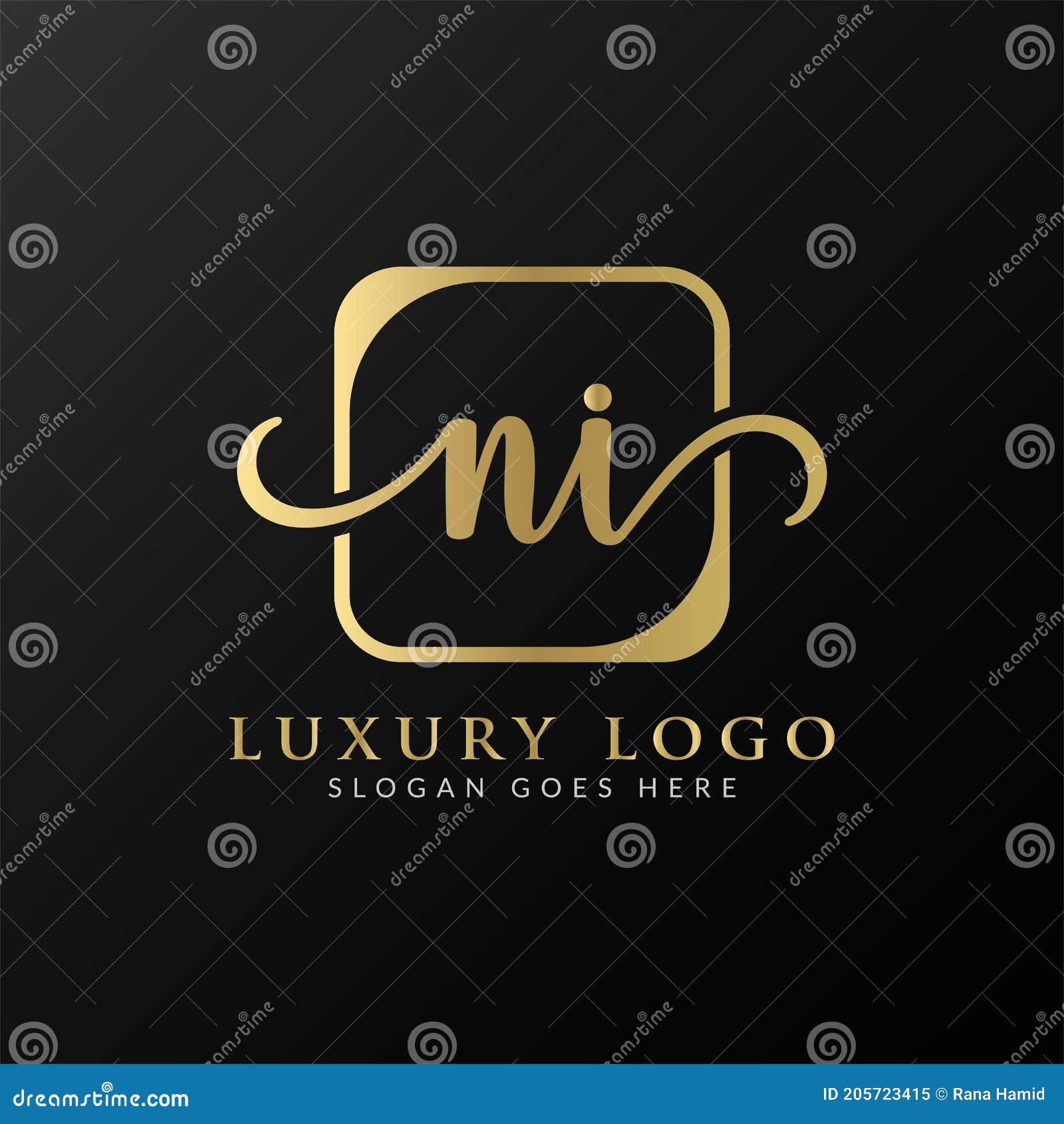 Initial Letter NI Logo Design Vector Template. NI Letter Logo Design ...