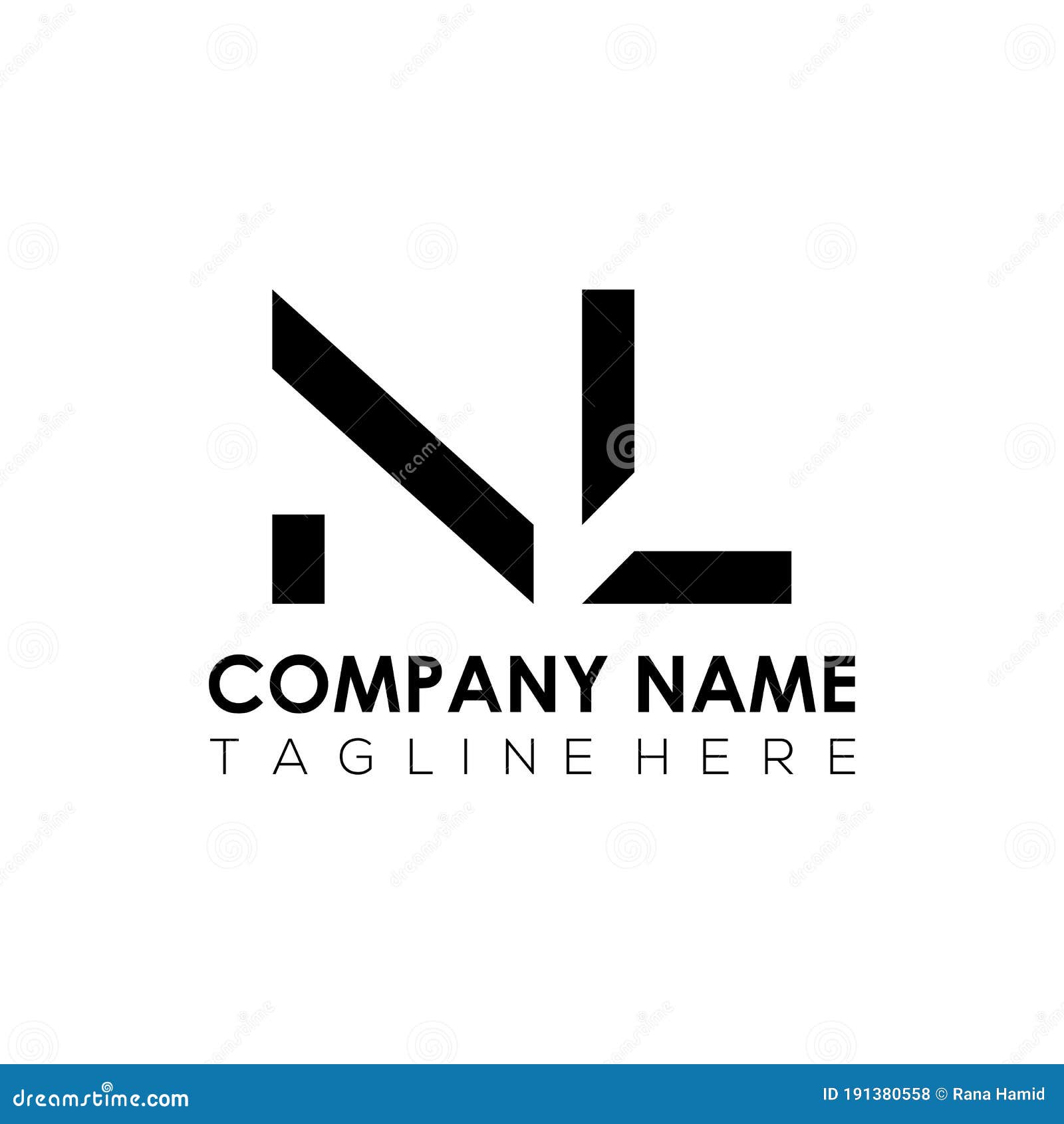 Initial Letter NL Logo Design Vector Template. Creative Abstract NL ...
