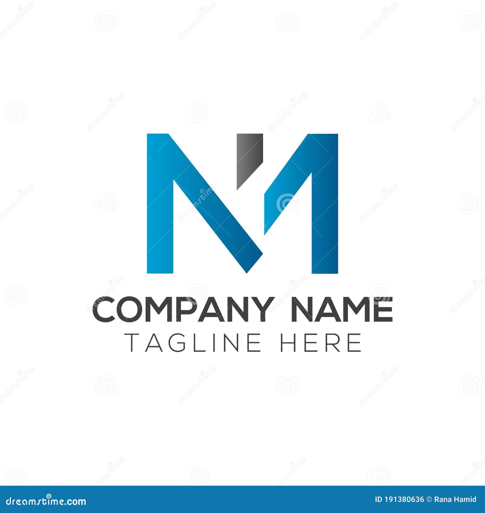 Initial Letter NM, N1, NA Logo Design Vector Template. Creative ...