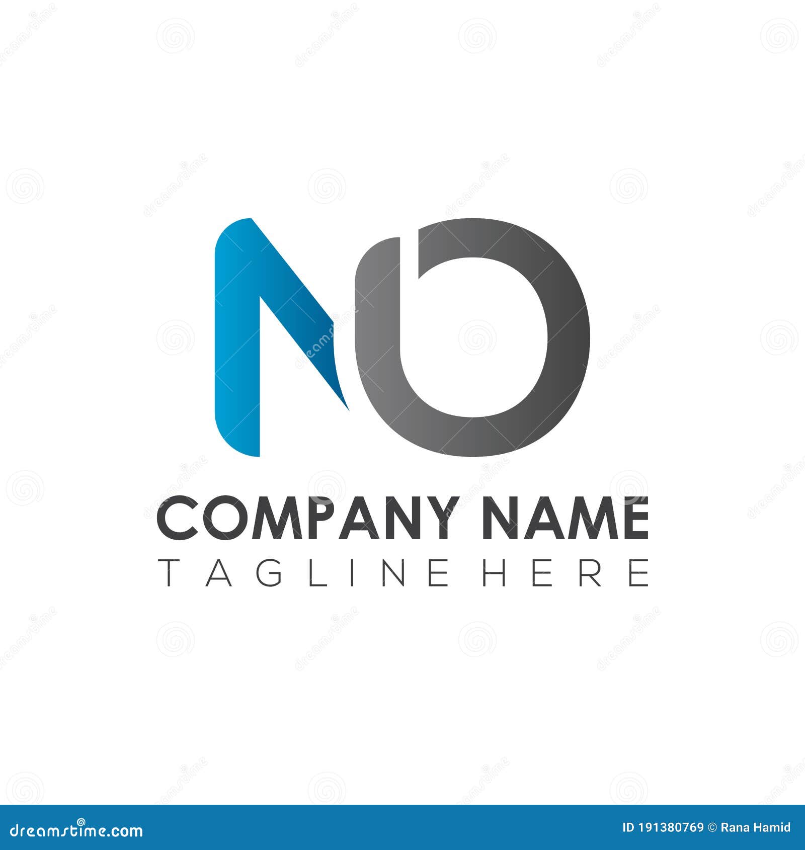 Initial Letter NO Logo Design Vector Template. Creative Abstract NO ...