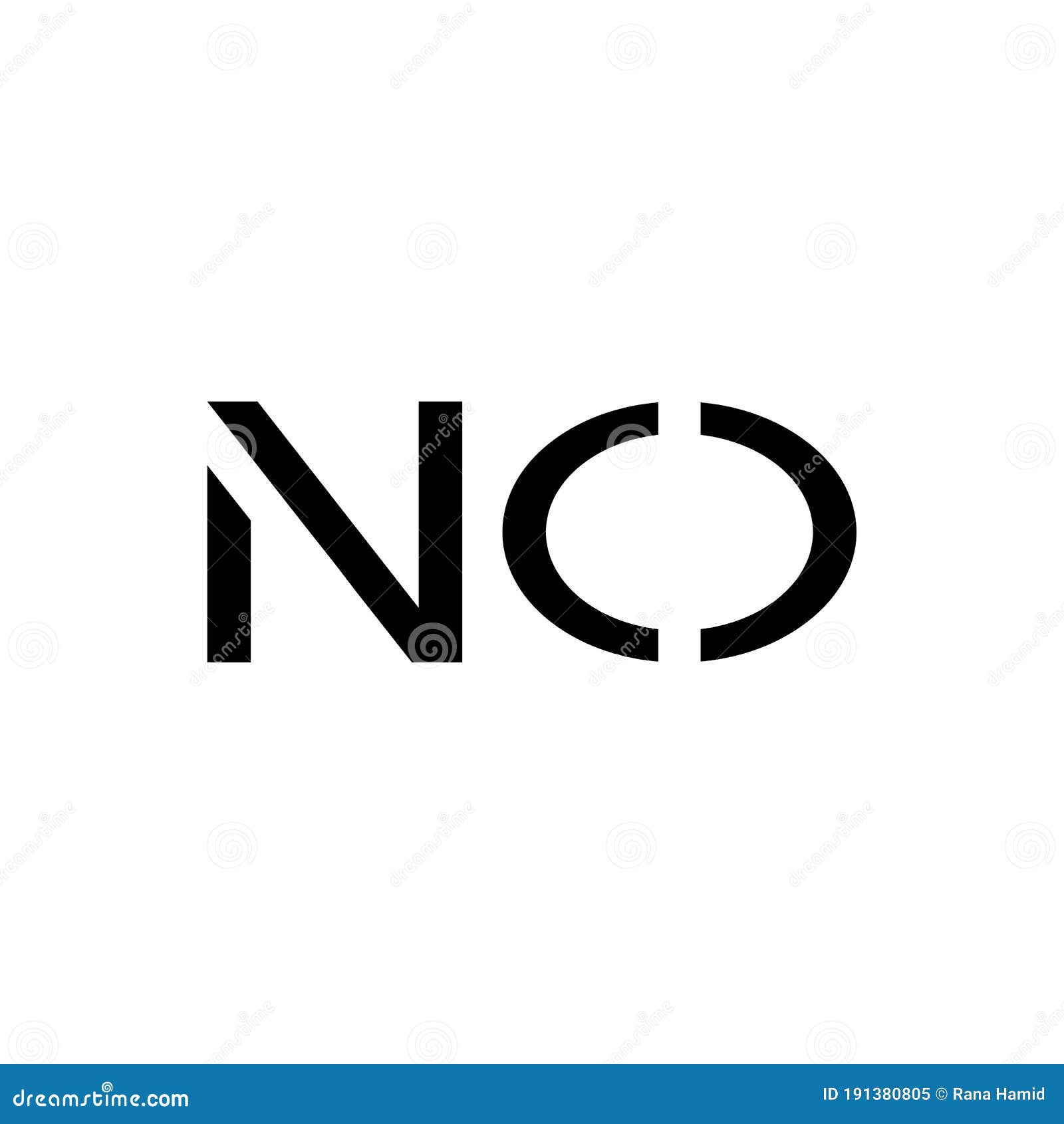 Initial Letter NO Logo Design Vector Template. Creative Abstract NO ...