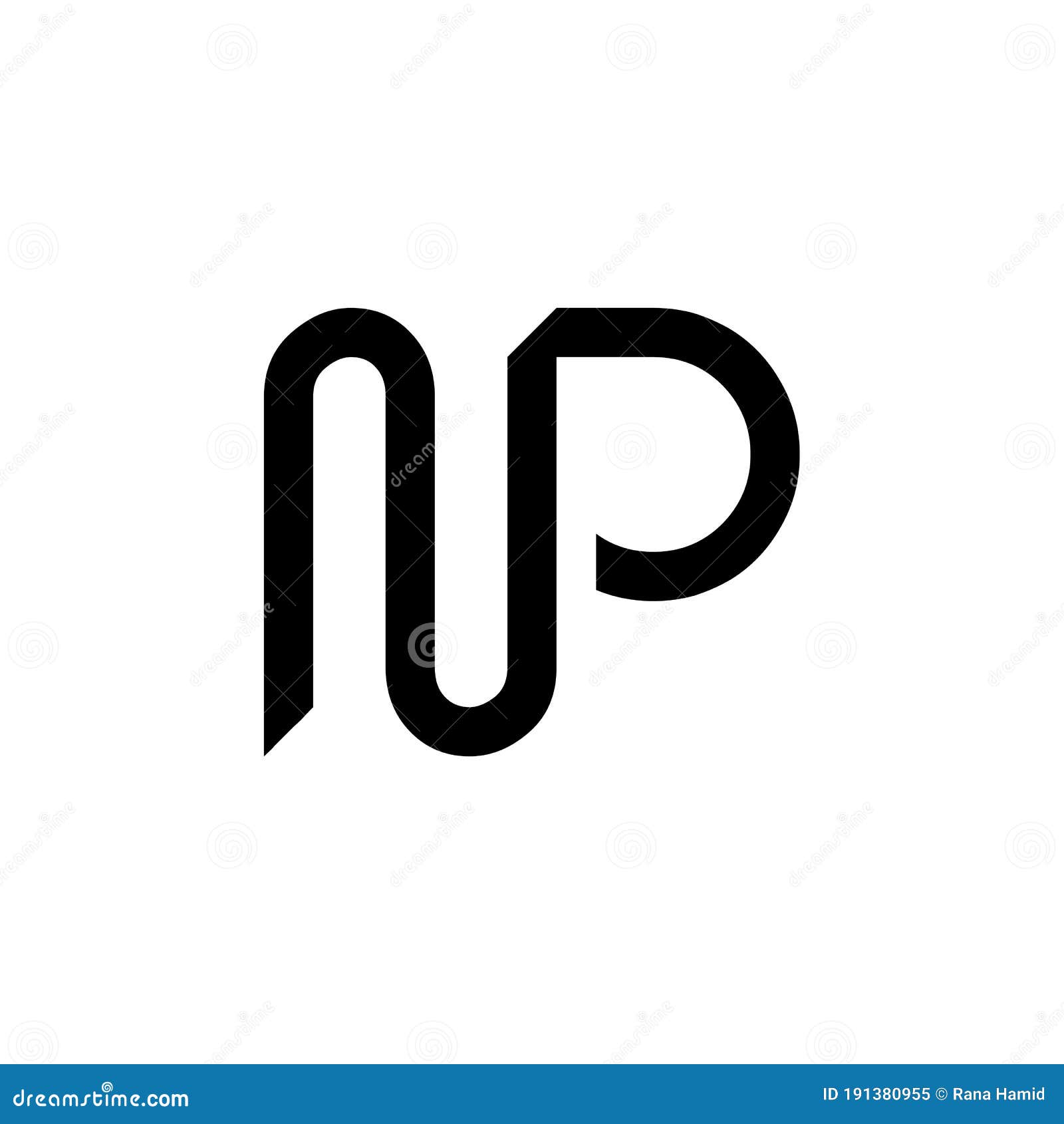Initial Letter NP Logo Design Vector Template. Creative Abstract NP ...