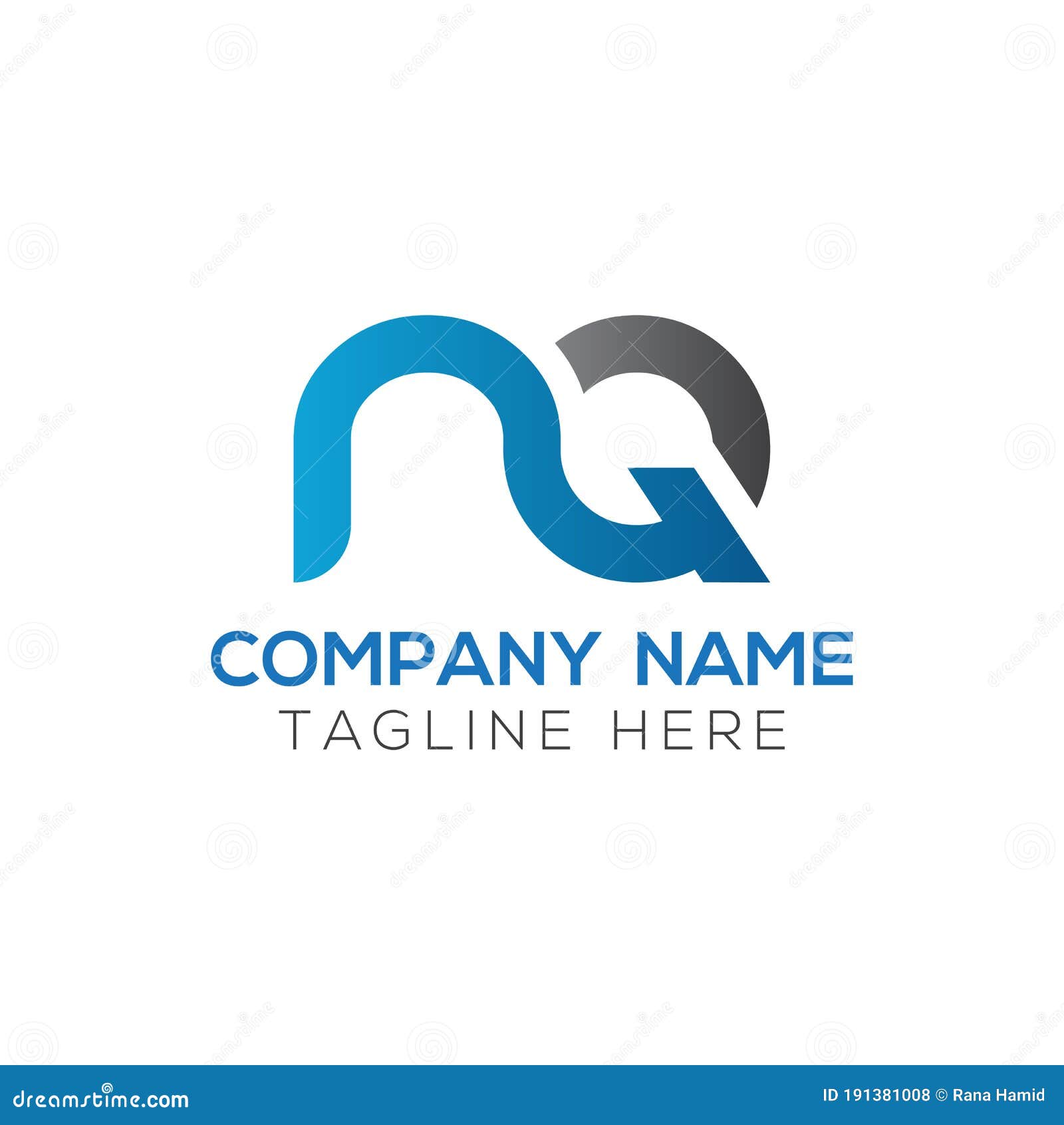 Initial Letter NQ Logo Design Vector Template. Creative Abstract NQ ...