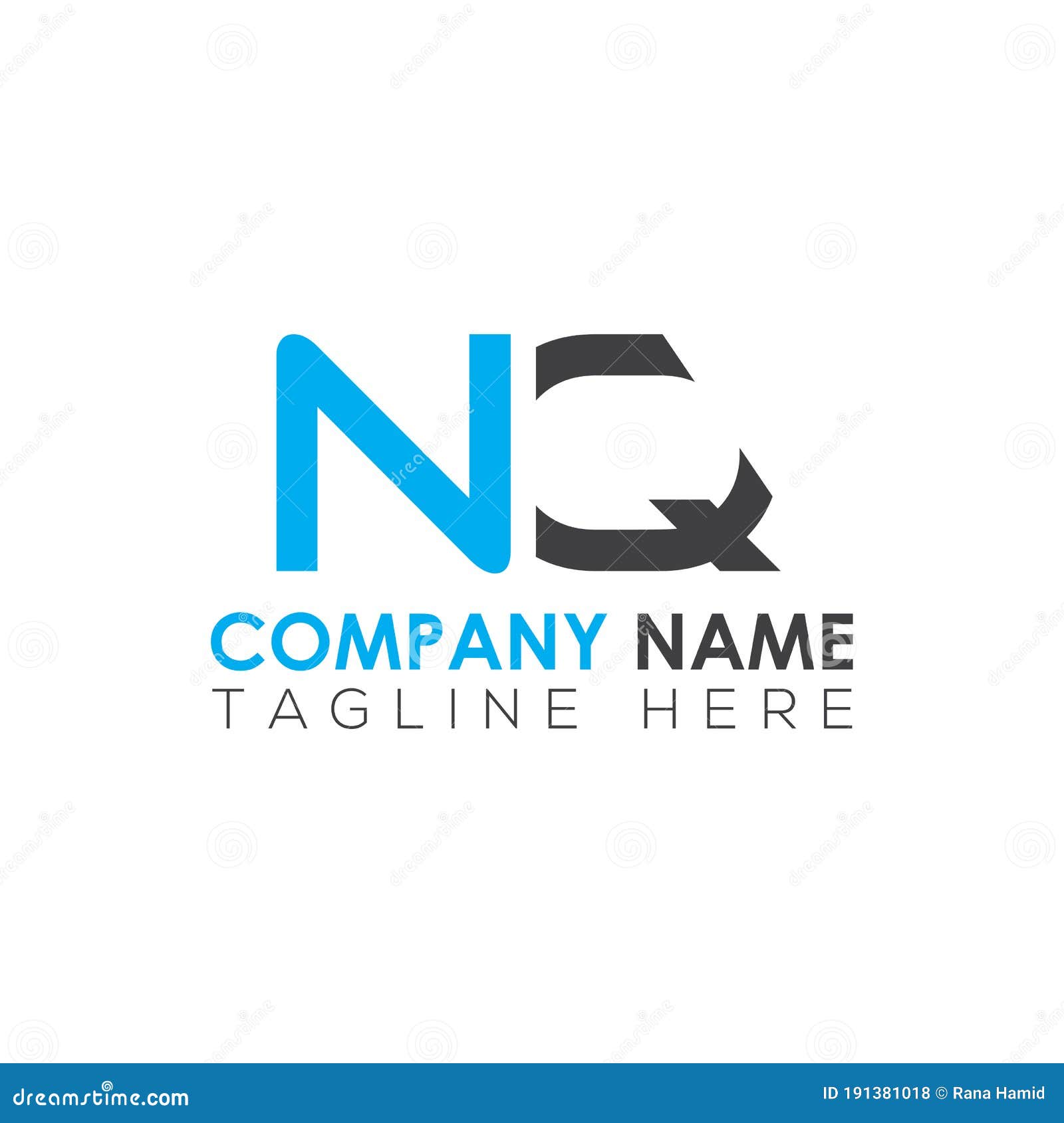 Initial Letter NQ Logo Design Vector Template. Creative Abstract NQ ...
