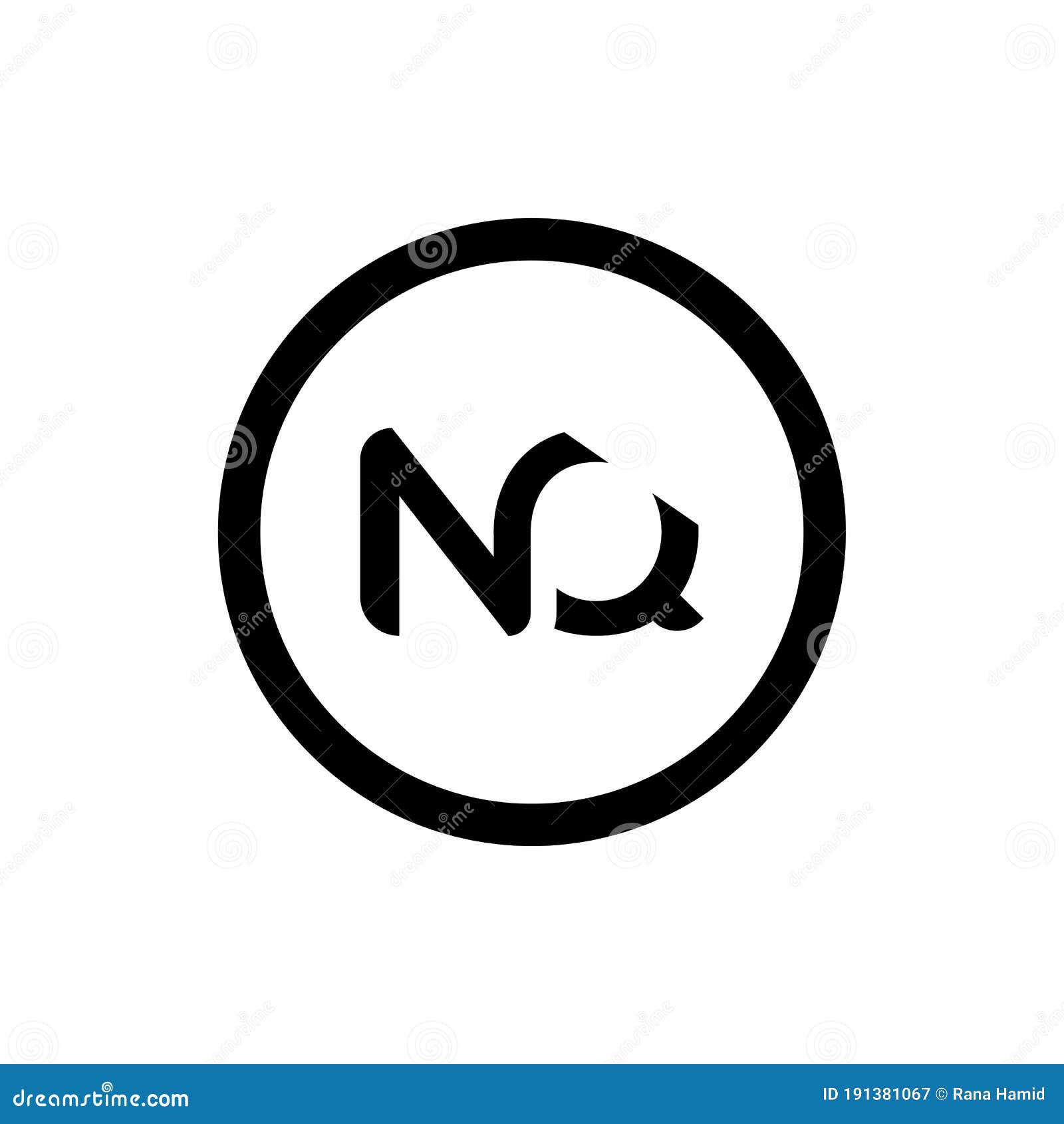 Initial Letter NQ Logo Design Vector Template. Creative Abstract NQ ...