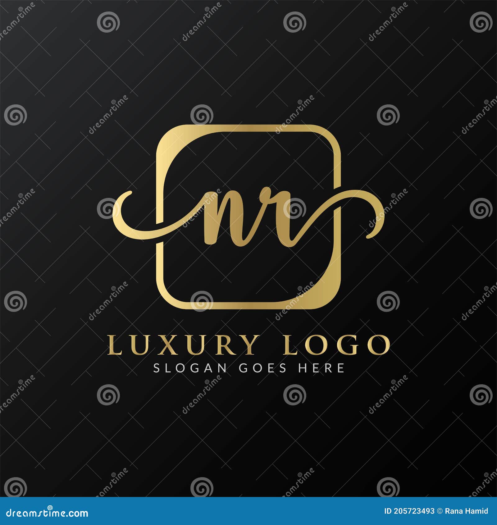 Initial Letter NR Logo Design Vector Template. NR Letter Logo Design ...