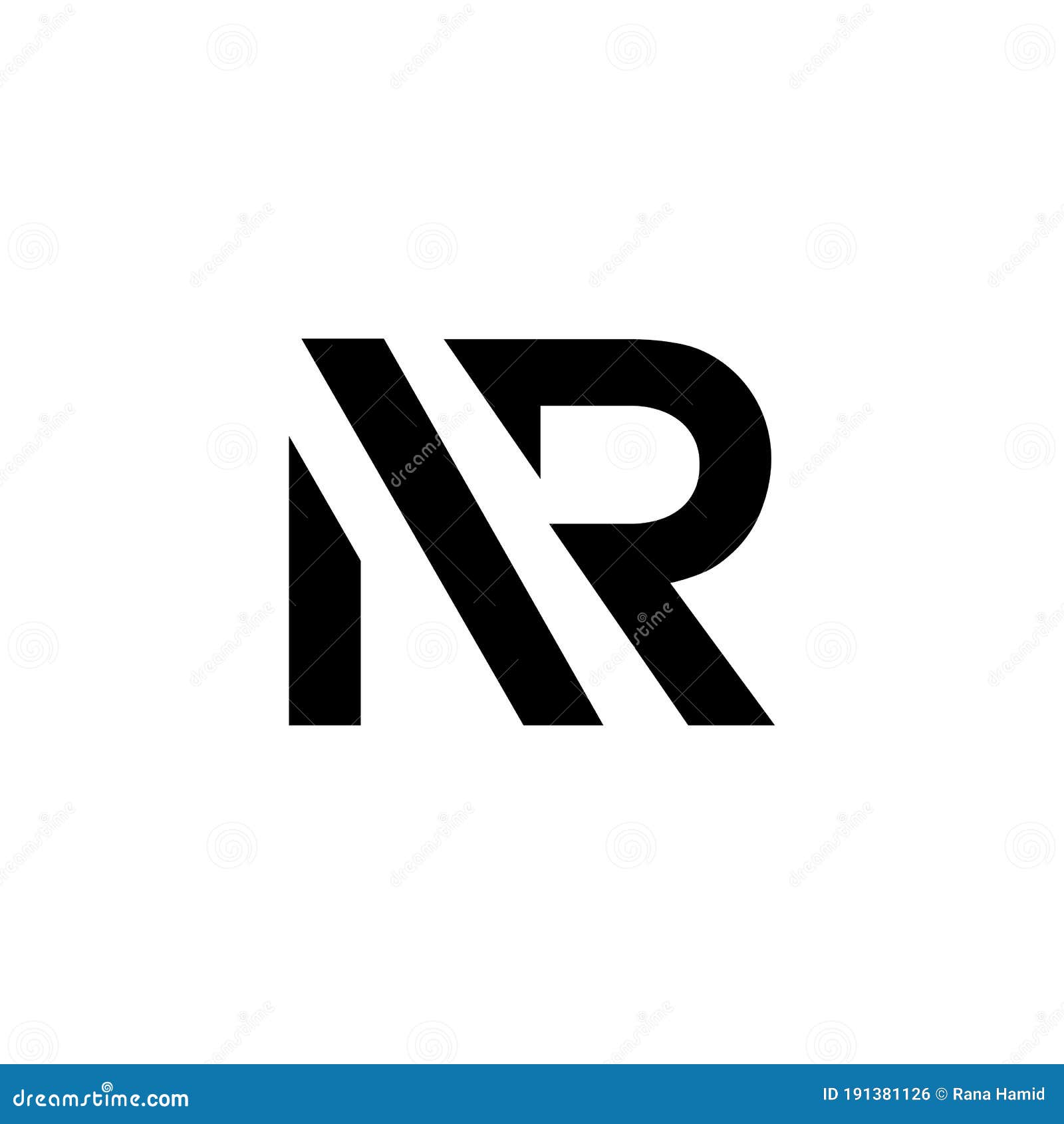 Initial Letter NR Logo Design Vector Template. Creative Abstract NR ...