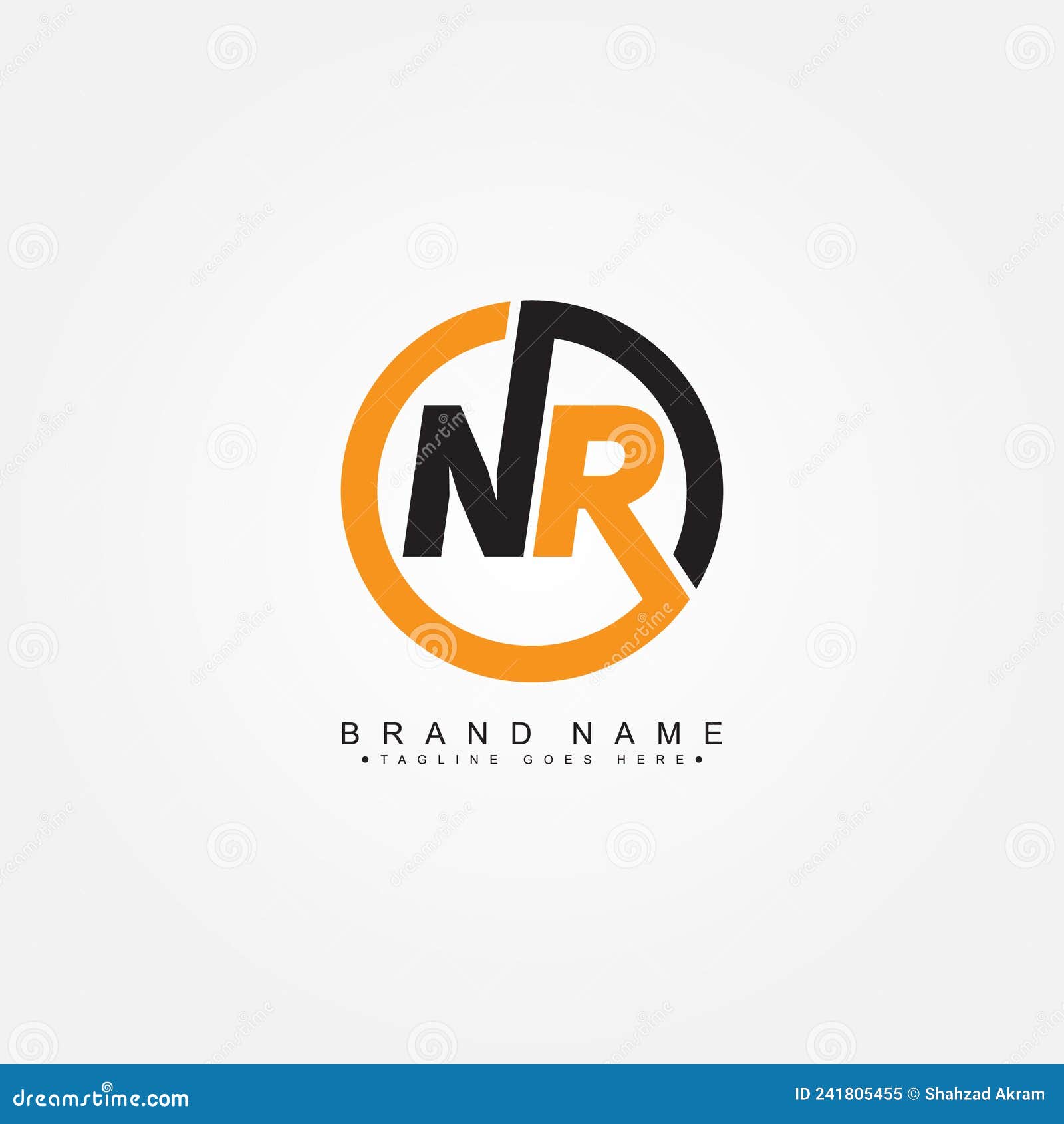 Initial Letter NR Logo - Simple Business Logo Stock Vector ...