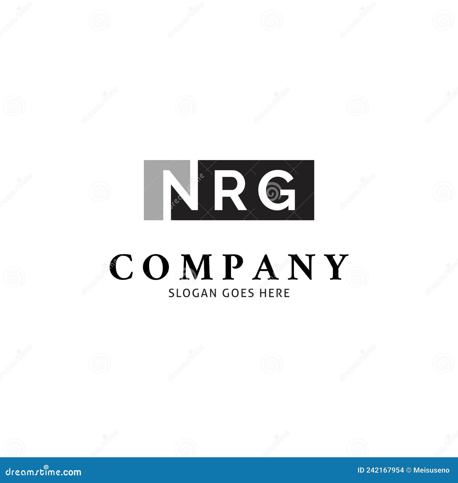 Initial Letter NRG Icon Vector Logo Template Illustration Design Stock ...