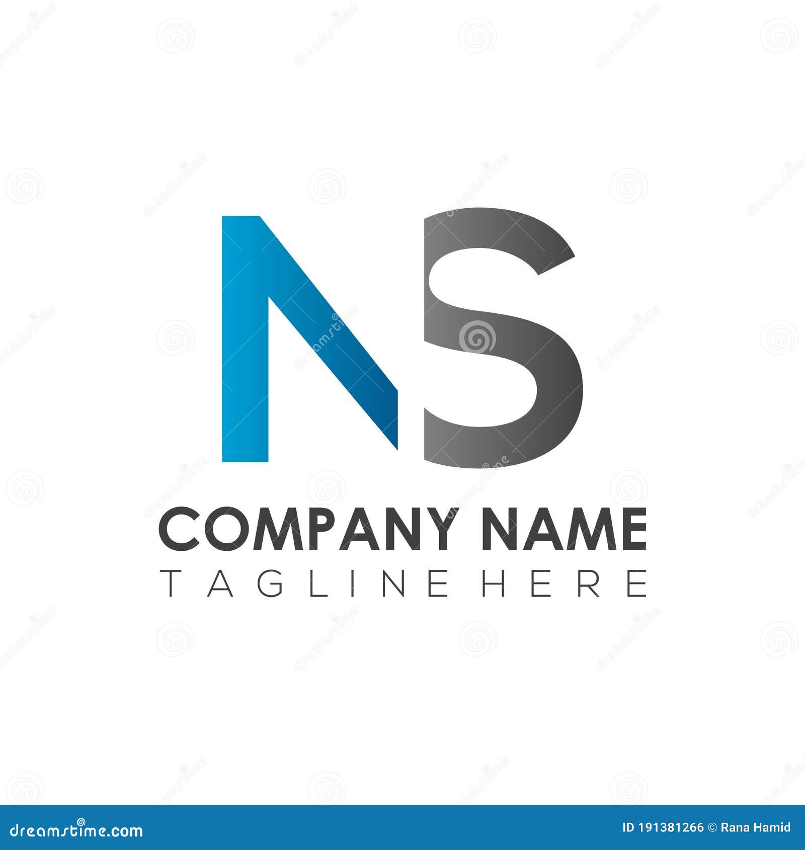 Initial Letter NS Logo Design Vector Template. Creative Abstract NS ...