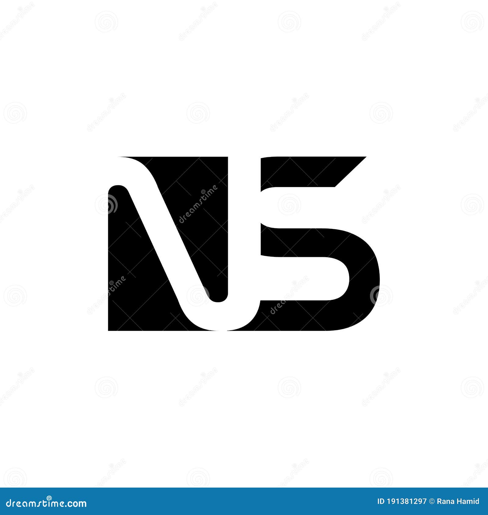 Initial Letter NS Logo Design Vector Template. Creative Abstract NS ...