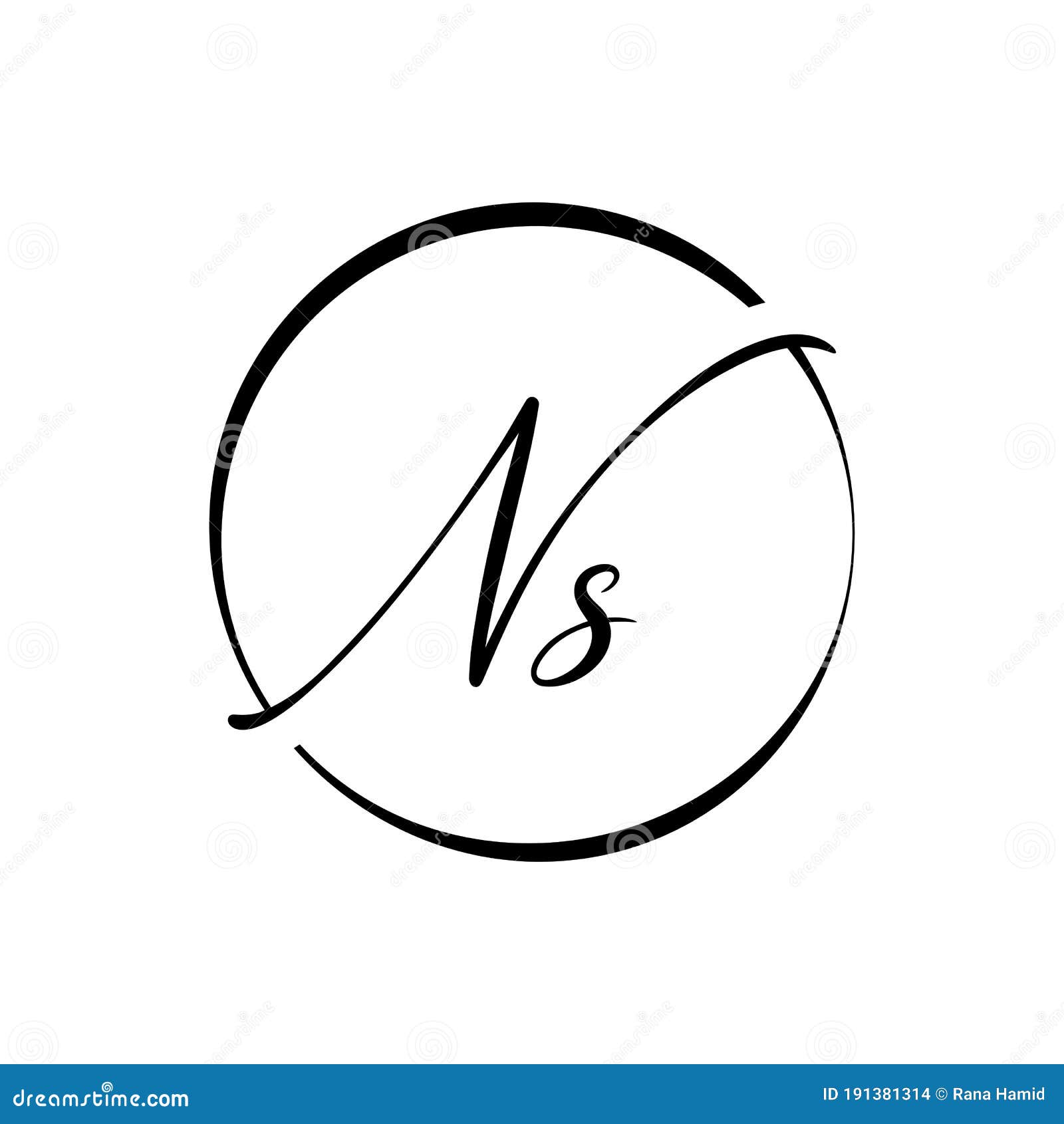Initial Letter NS Logo Design Vector Template. Creative Abstract NS ...