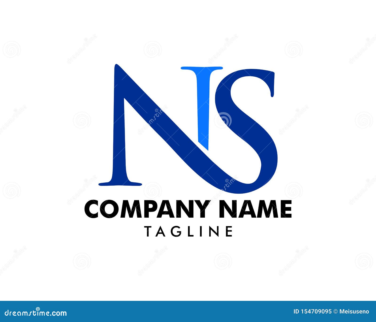 Initial Letter NS Logo Template Design Stock Vector - Illustration of ...