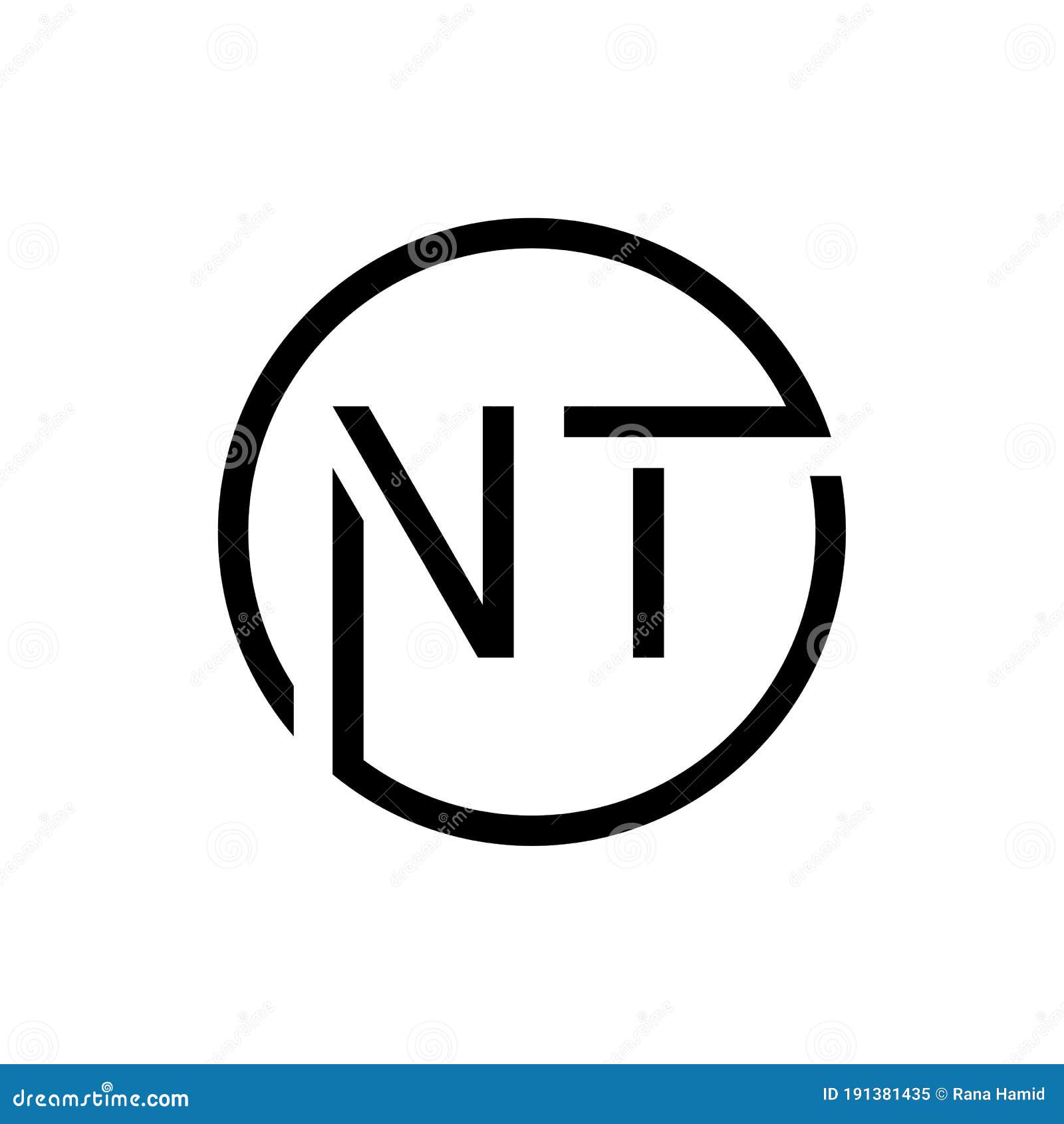 Initial Letter NT Logo Design Vector Template. Creative Abstract NT ...
