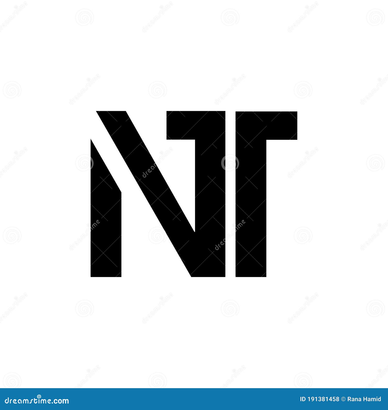 Initial Letter NT Logo Design Vector Template. Creative Abstract NT ...