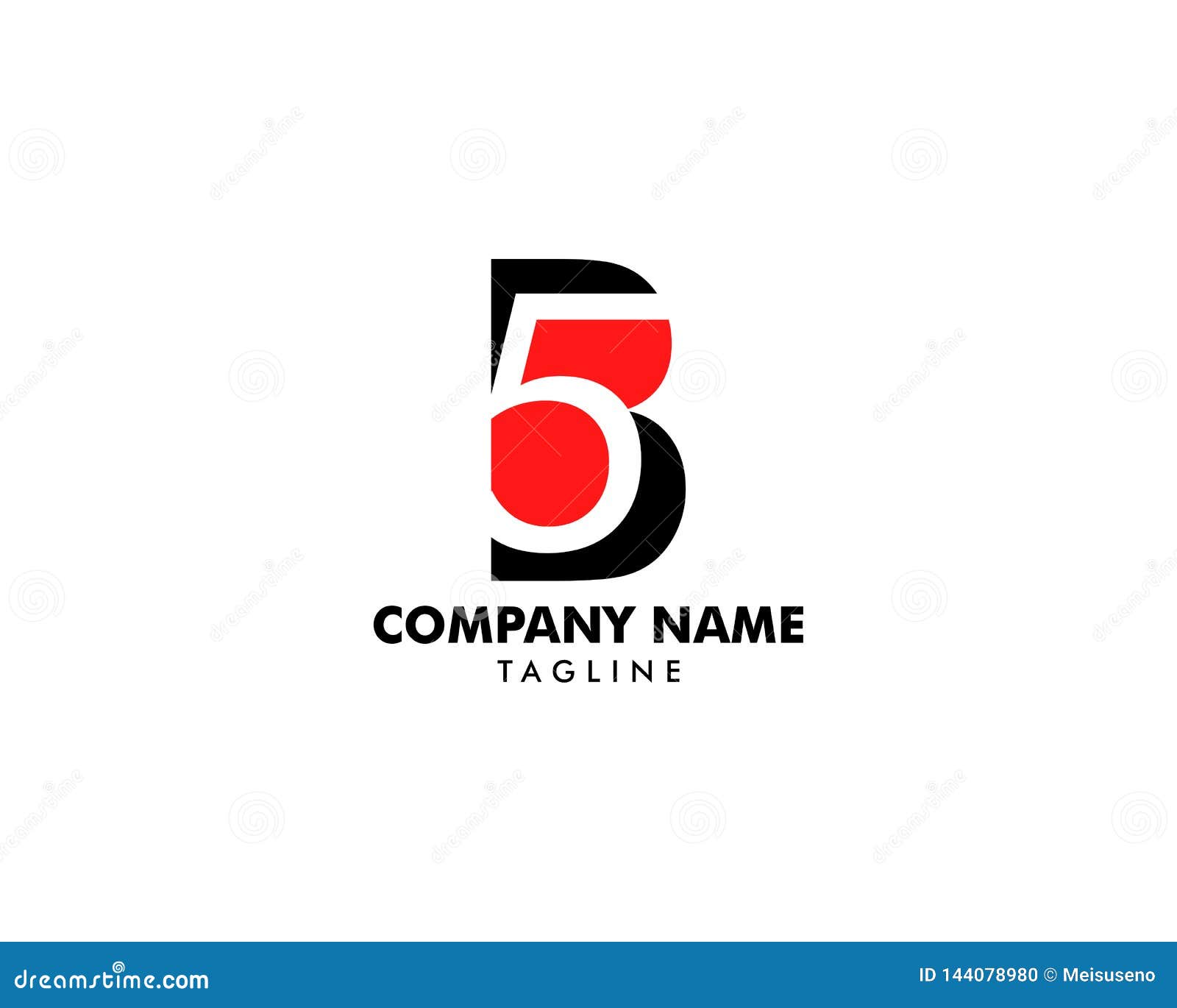 Initial Letter and Number Logo, B and 5, B5, 5B Stock Vector ...