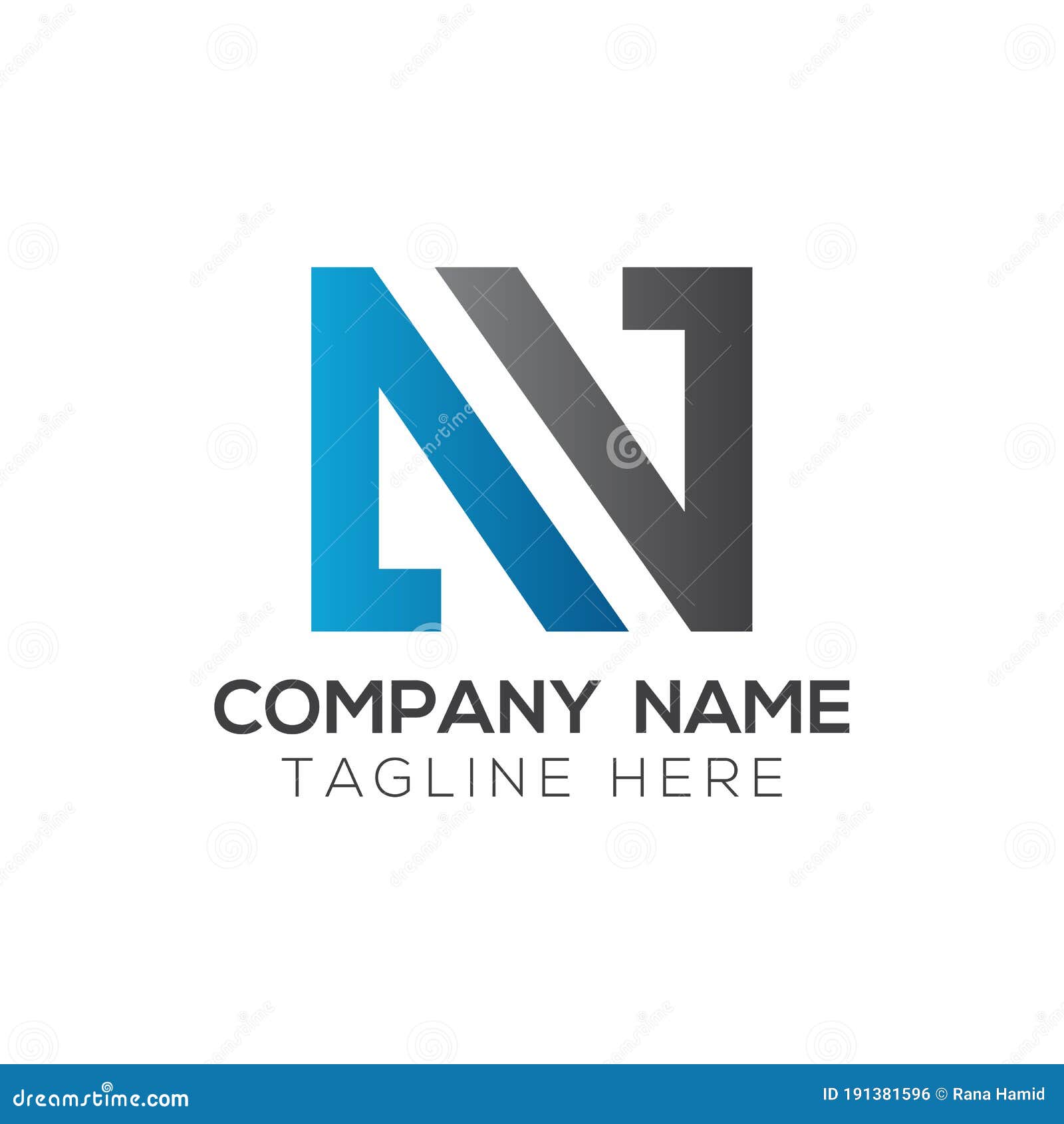 Initial Letter NV Logo Design Vector Template. Creative Abstract NV ...