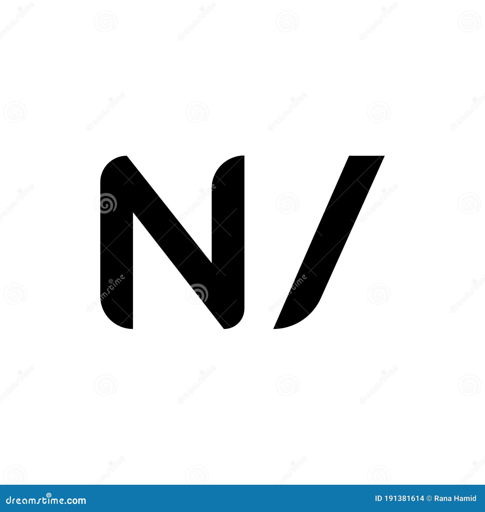 Initial Letter NV Logo Design Vector Template. Creative Abstract NV ...