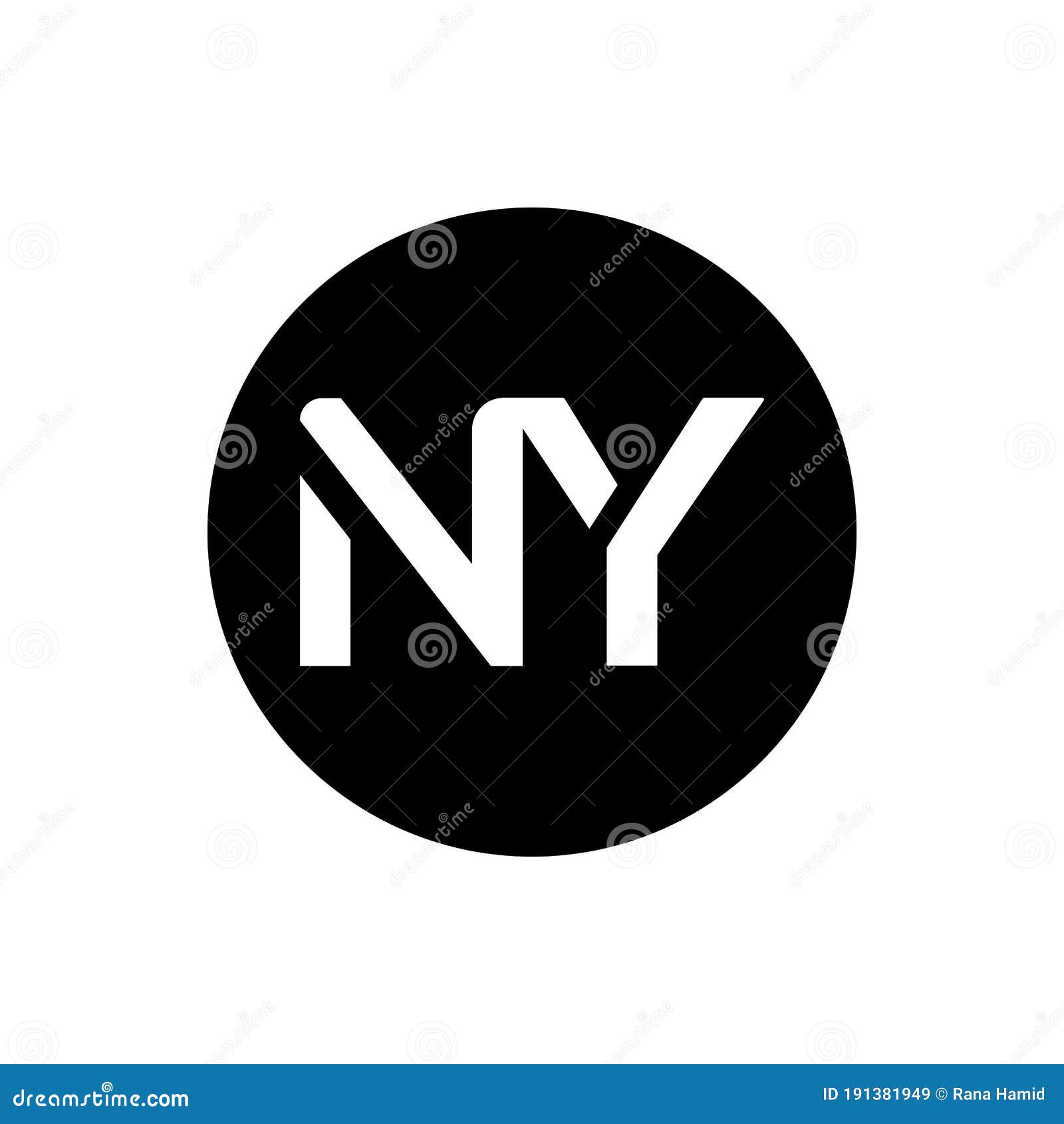 Initial Letter NY Logo Design Vector Template. Creative Abstract NY ...