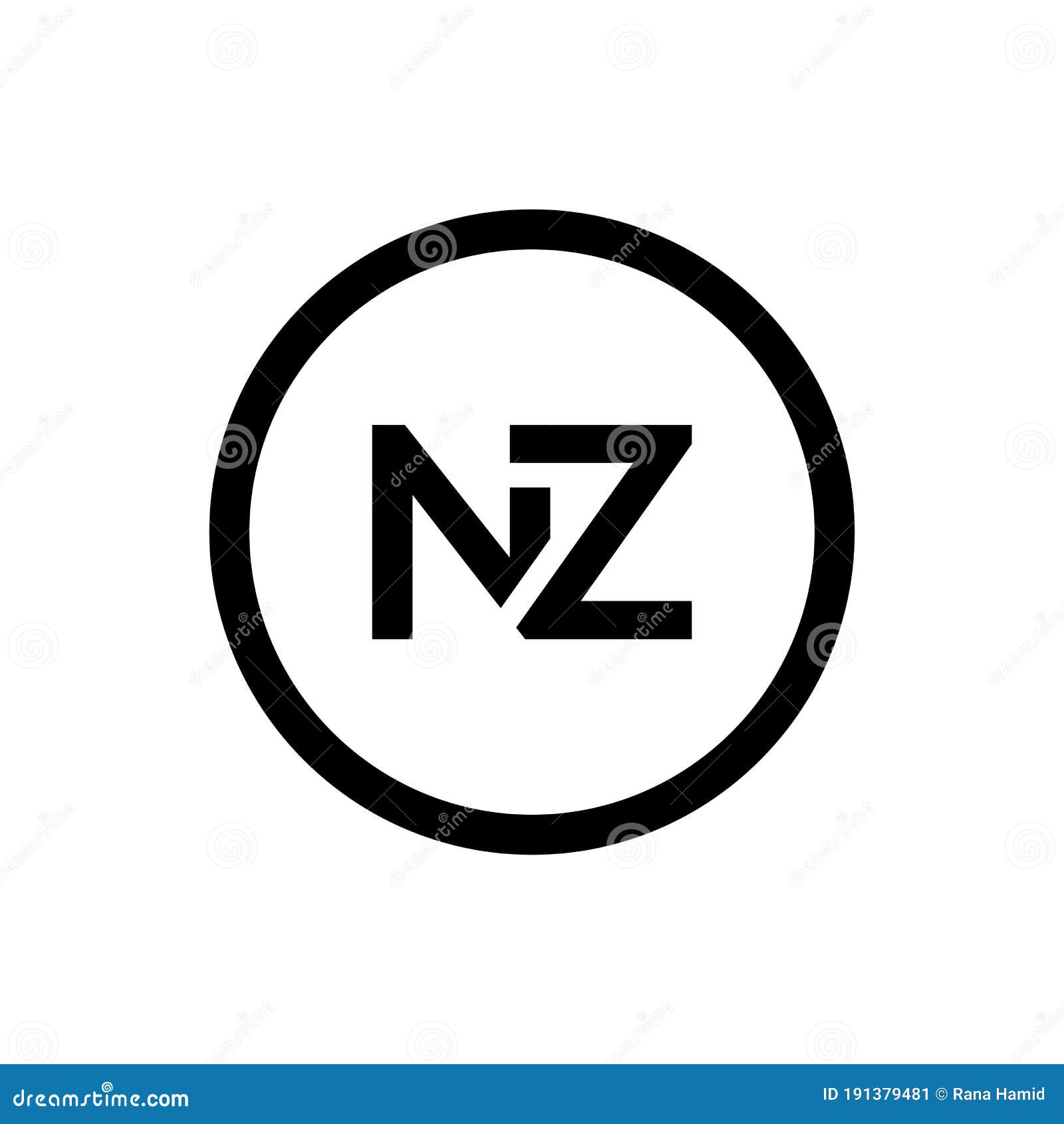 Initial Letter NZ Logo Design Vector Template. Creative Abstract NZ ...