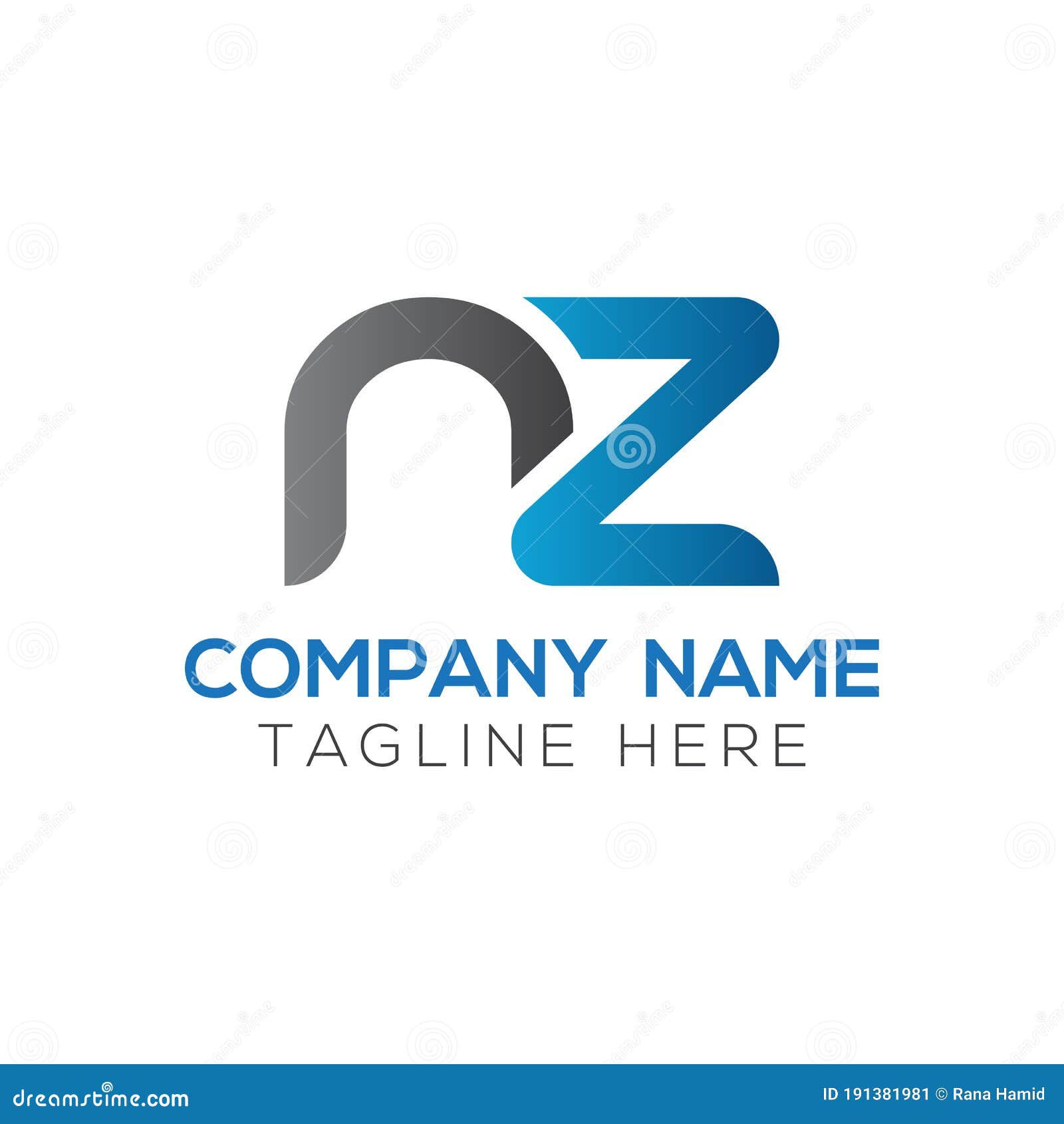 Initial Letter NZ Logo Design Vector Template. Creative Abstract NZ ...