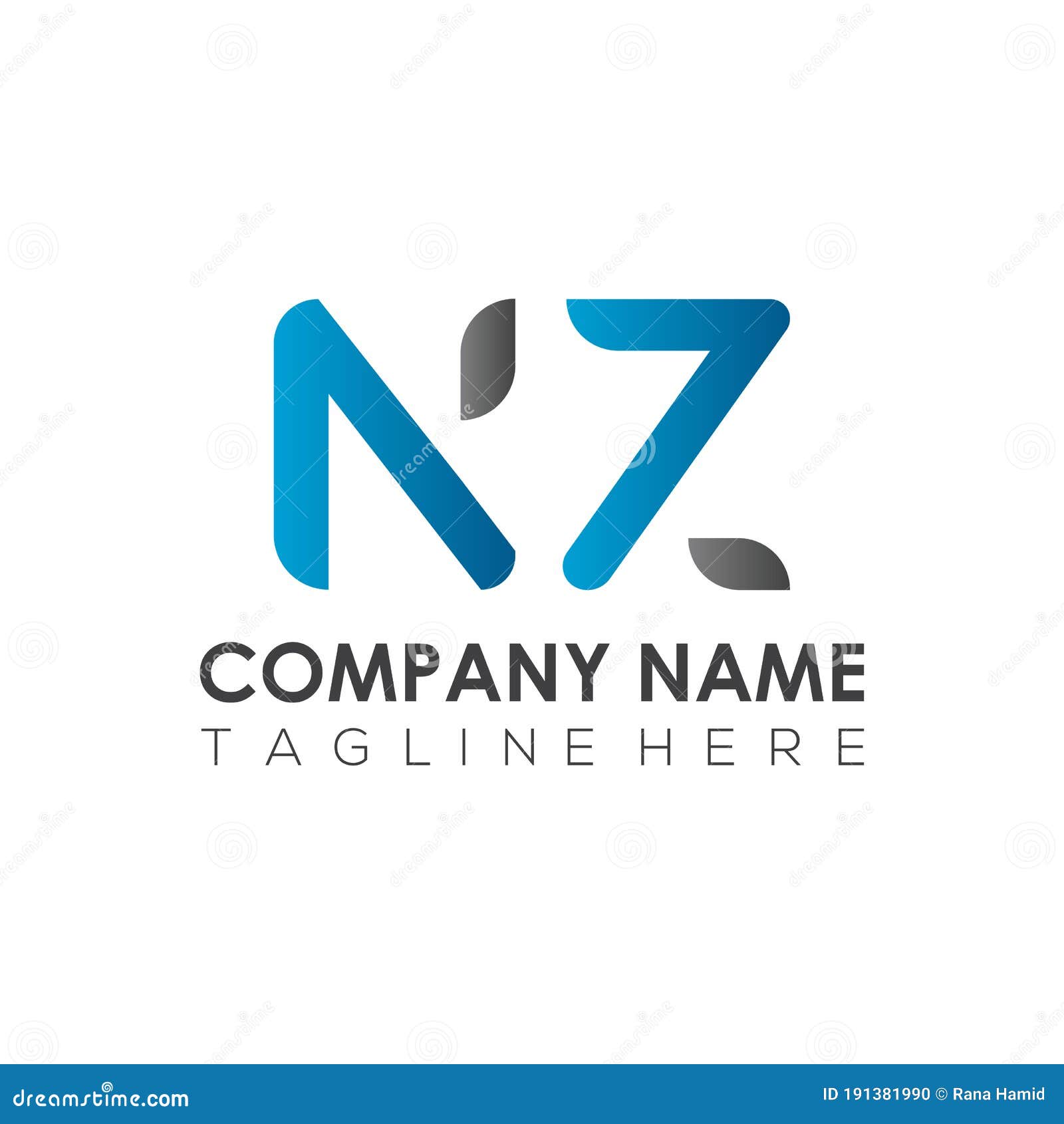 Initial Letter NZ Logo Design Vector Template. Creative Abstract NZ ...