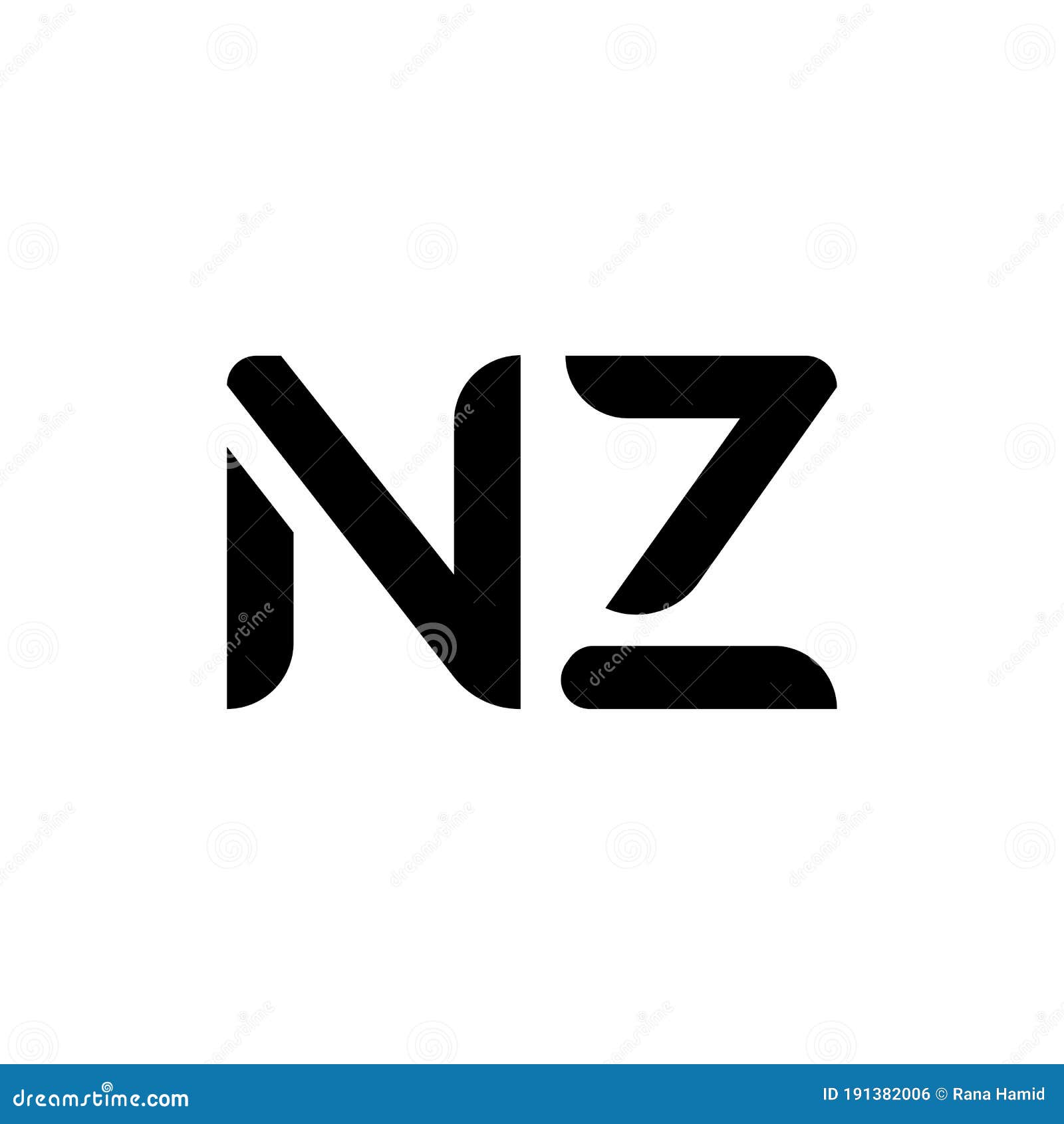 Initial Letter NZ Logo Design Vector Template. Creative Abstract NZ ...