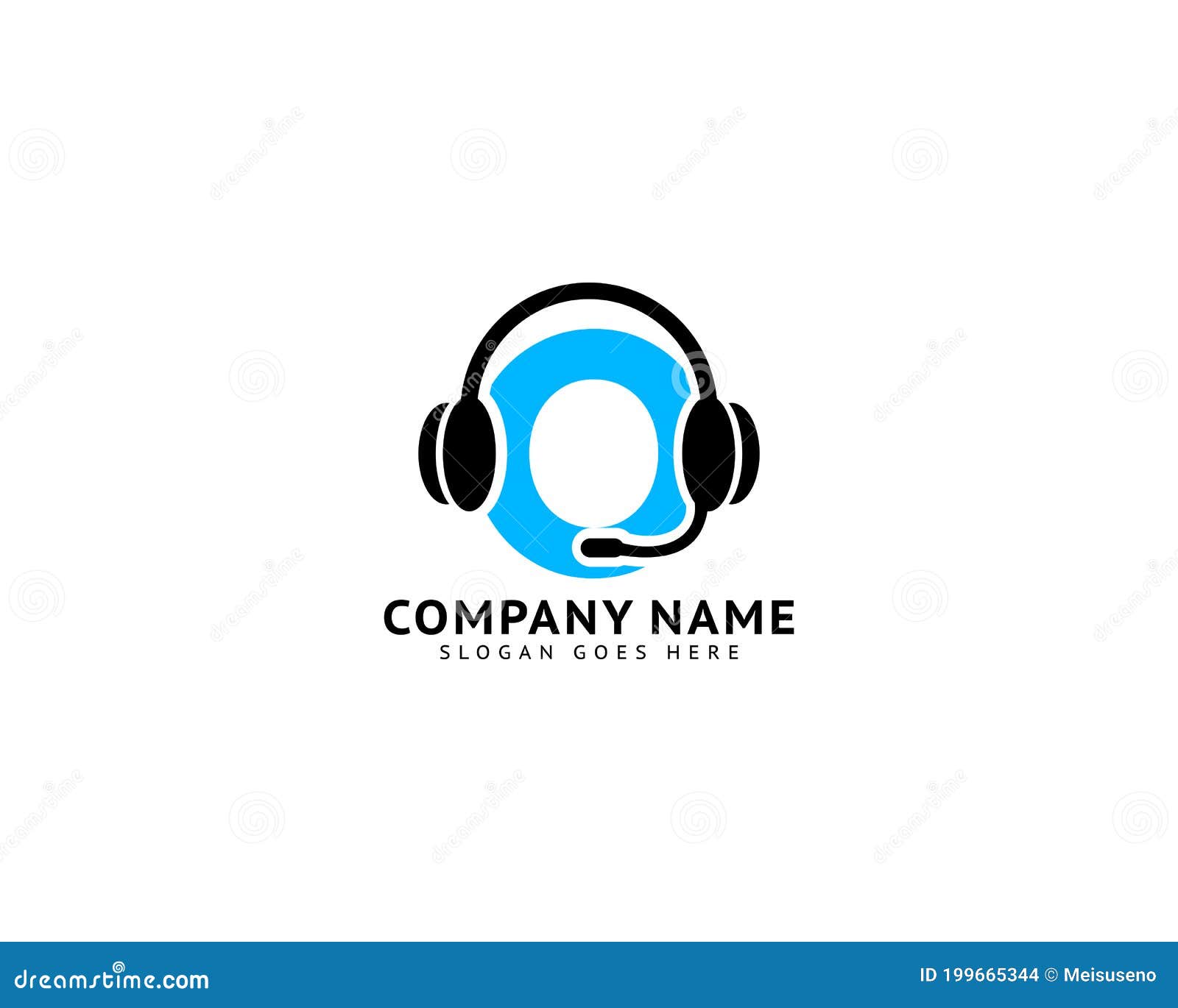 Initial Letter O Headphone Earphone Logo Template Stock Vector ...