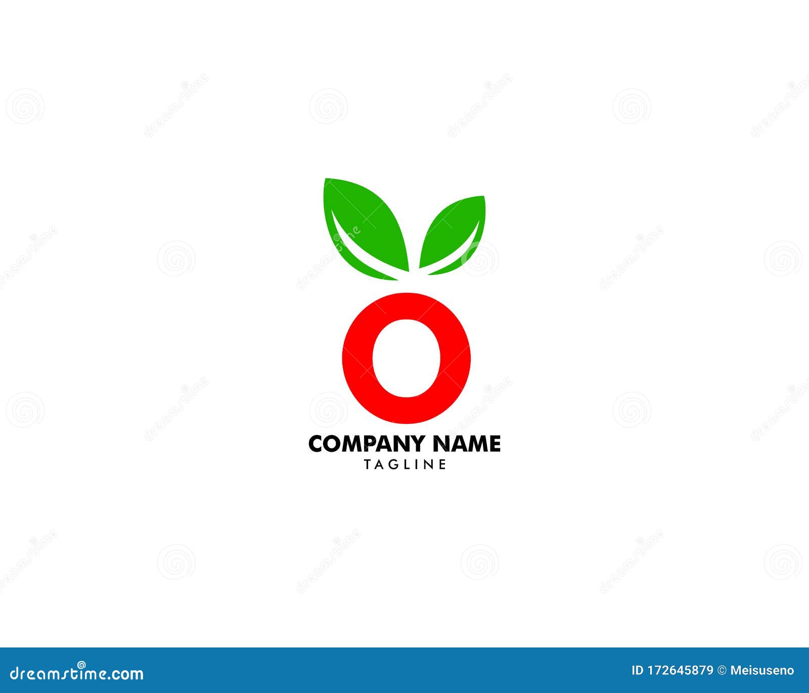 Initial Letter O with Leaf Logo Stock Vector - Illustration of abstract ...
