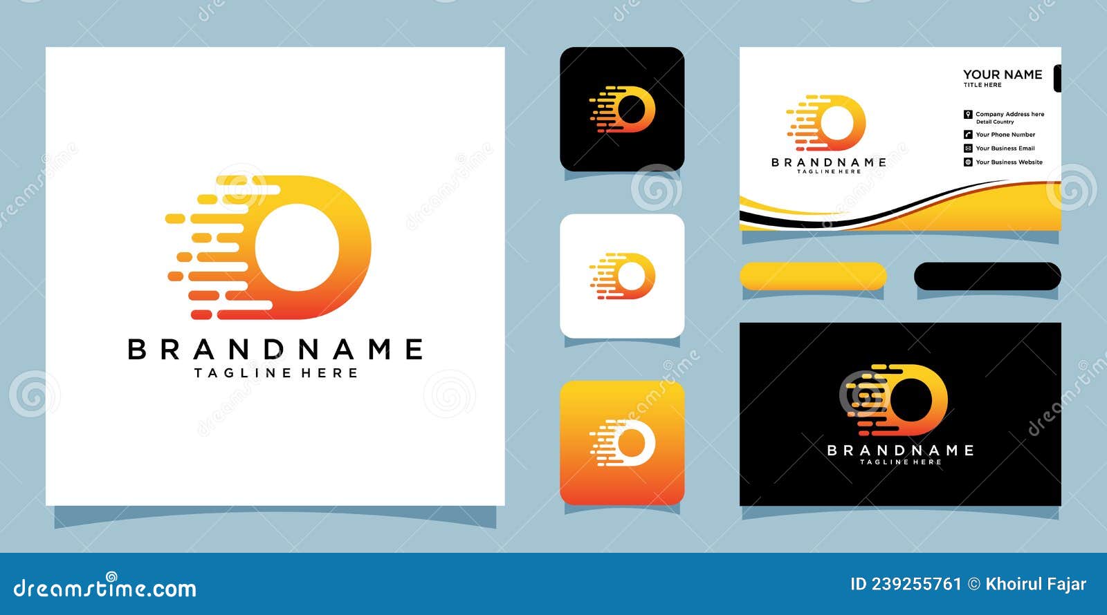 Initial Letter O Speed Logo Design Template with Business Card Design ...