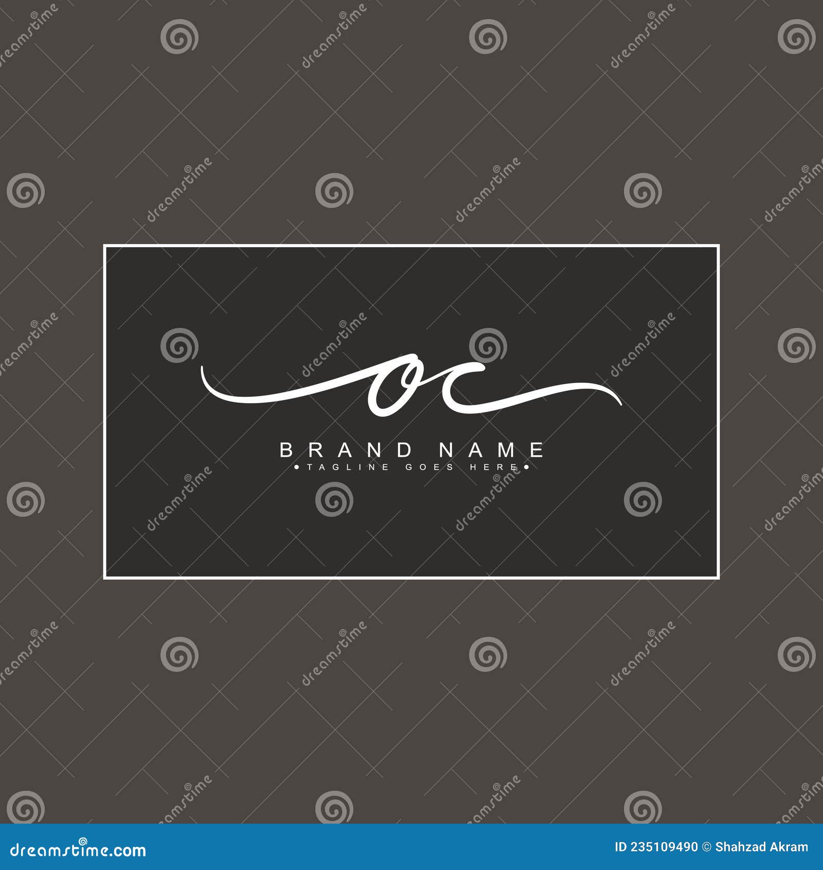 Initial Letter OC Logo - Hand Drawn Signature Logo Stock Vector ...