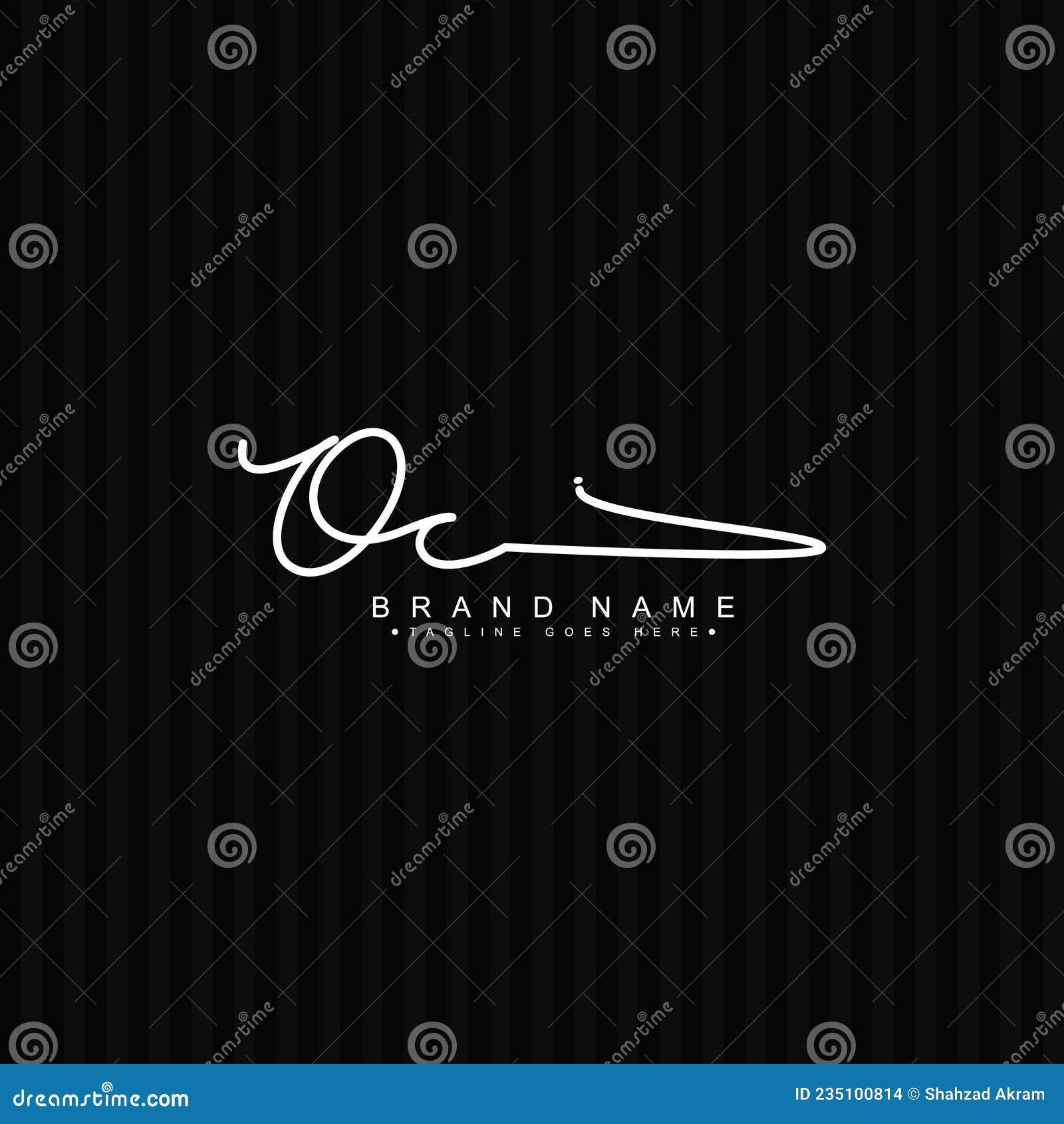 Initial Letter OC Logo - Handwritten Signature Logo Stock Vector ...