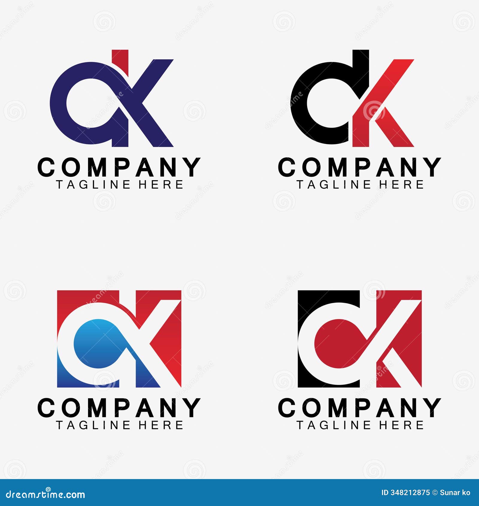 Initial Letter OK Logo Design Vector Template Stock Illustration ...