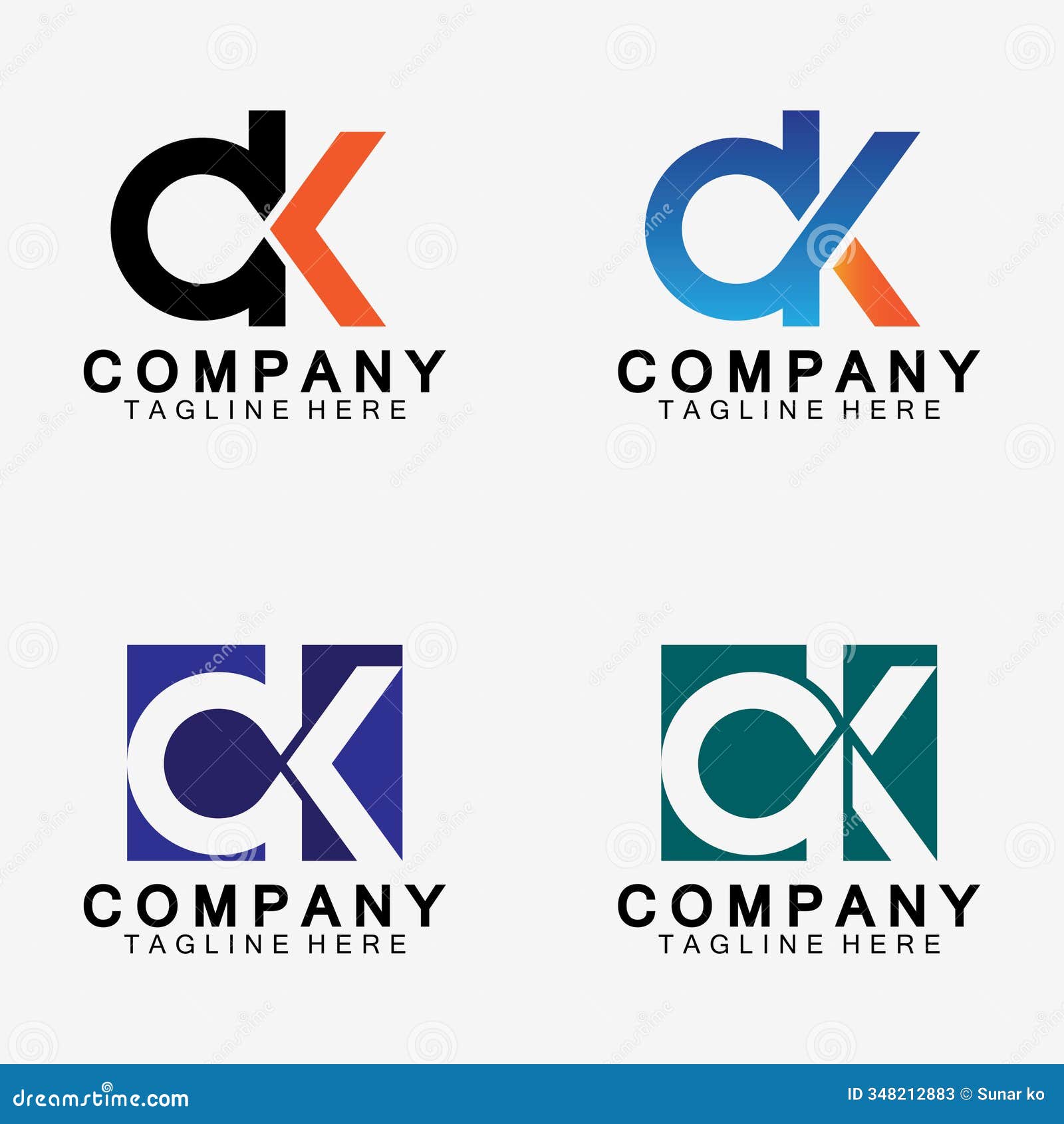 Initial Letter OK Logo Design Vector Template Stock Illustration ...