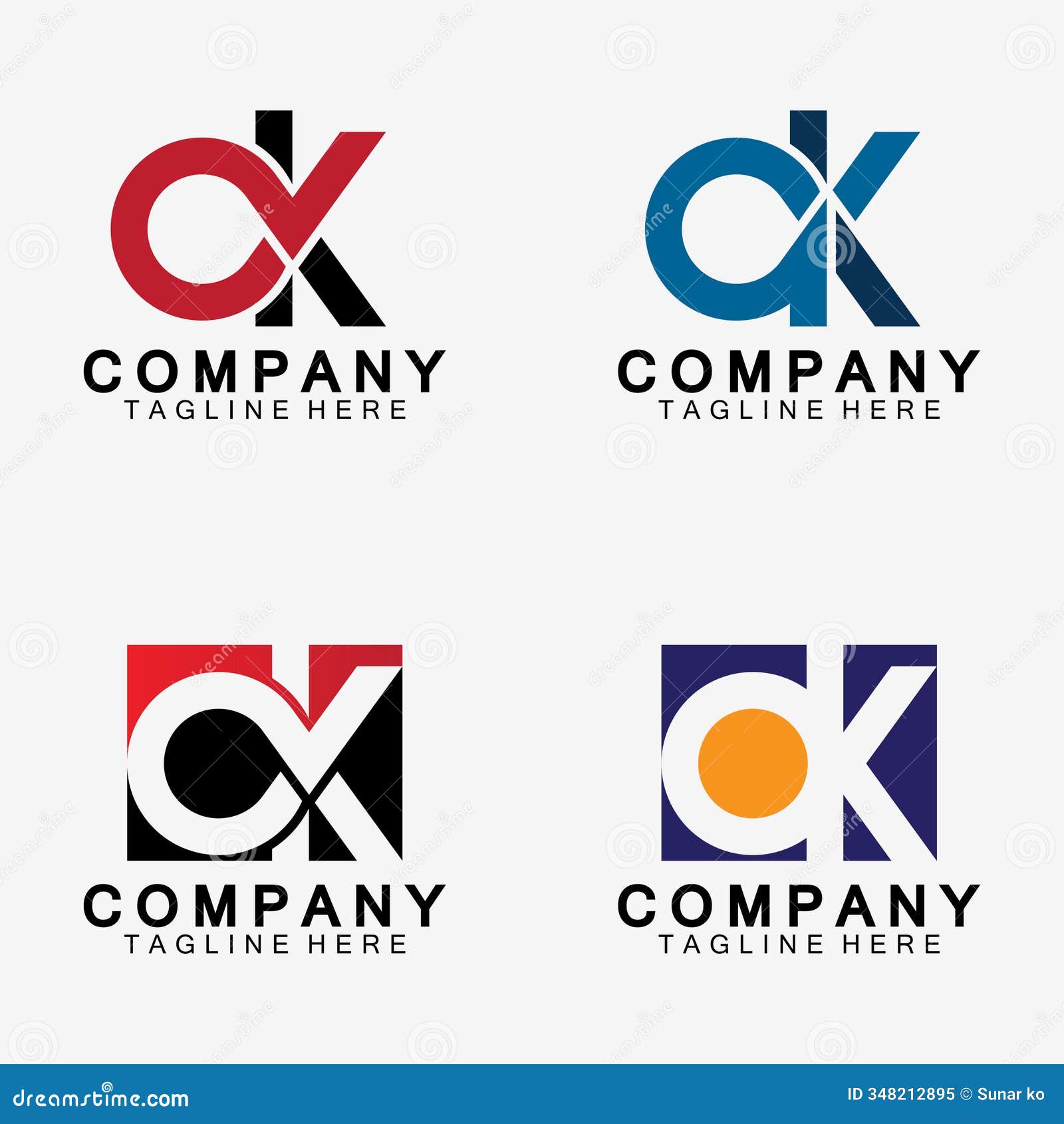 Initial Letter OK Logo Design Vector Template Stock Illustration ...