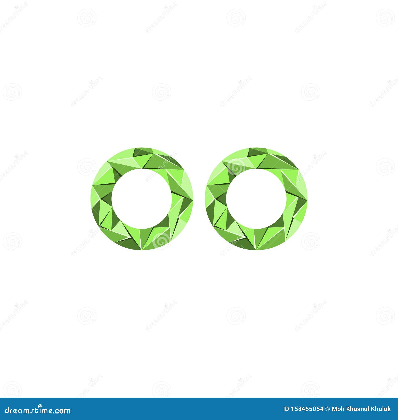 Initial Letter Oo Abstract Triangle Logo Vector Stock Vector ...