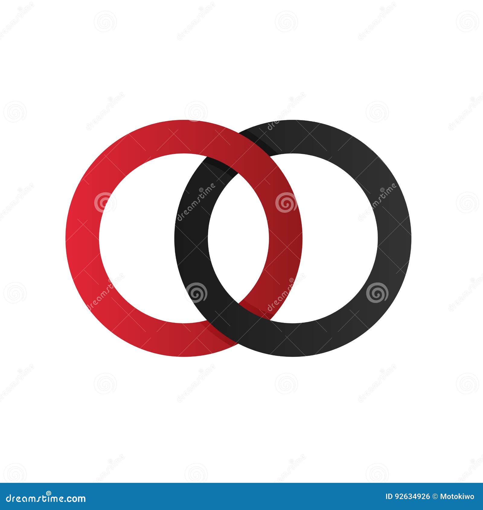 Initial Letter OO Rounded Ico Logo with Clean Color Connected Stock ...