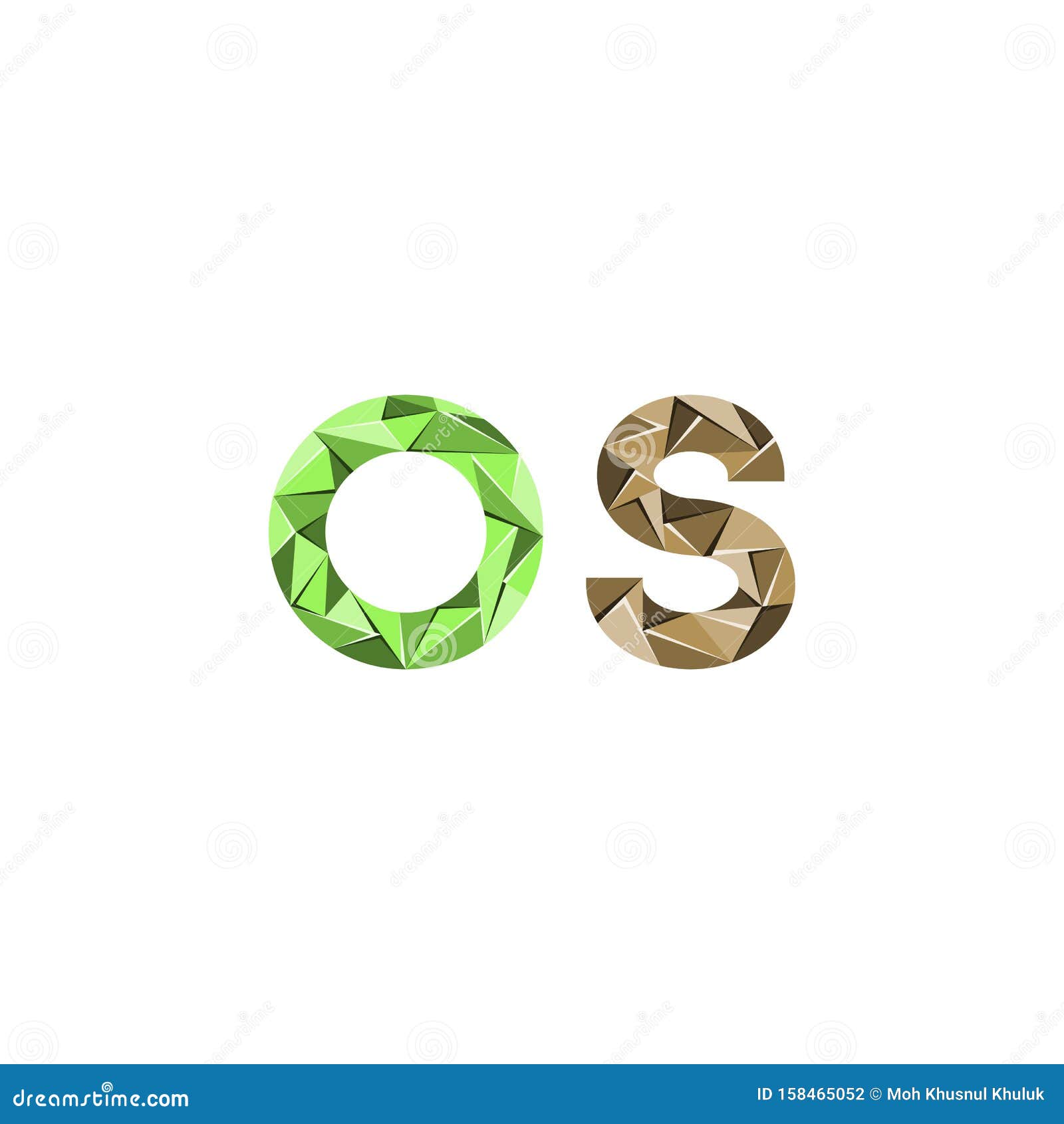 Initial Letter Os Abstract Triangle Logo Vector Stock Vector ...