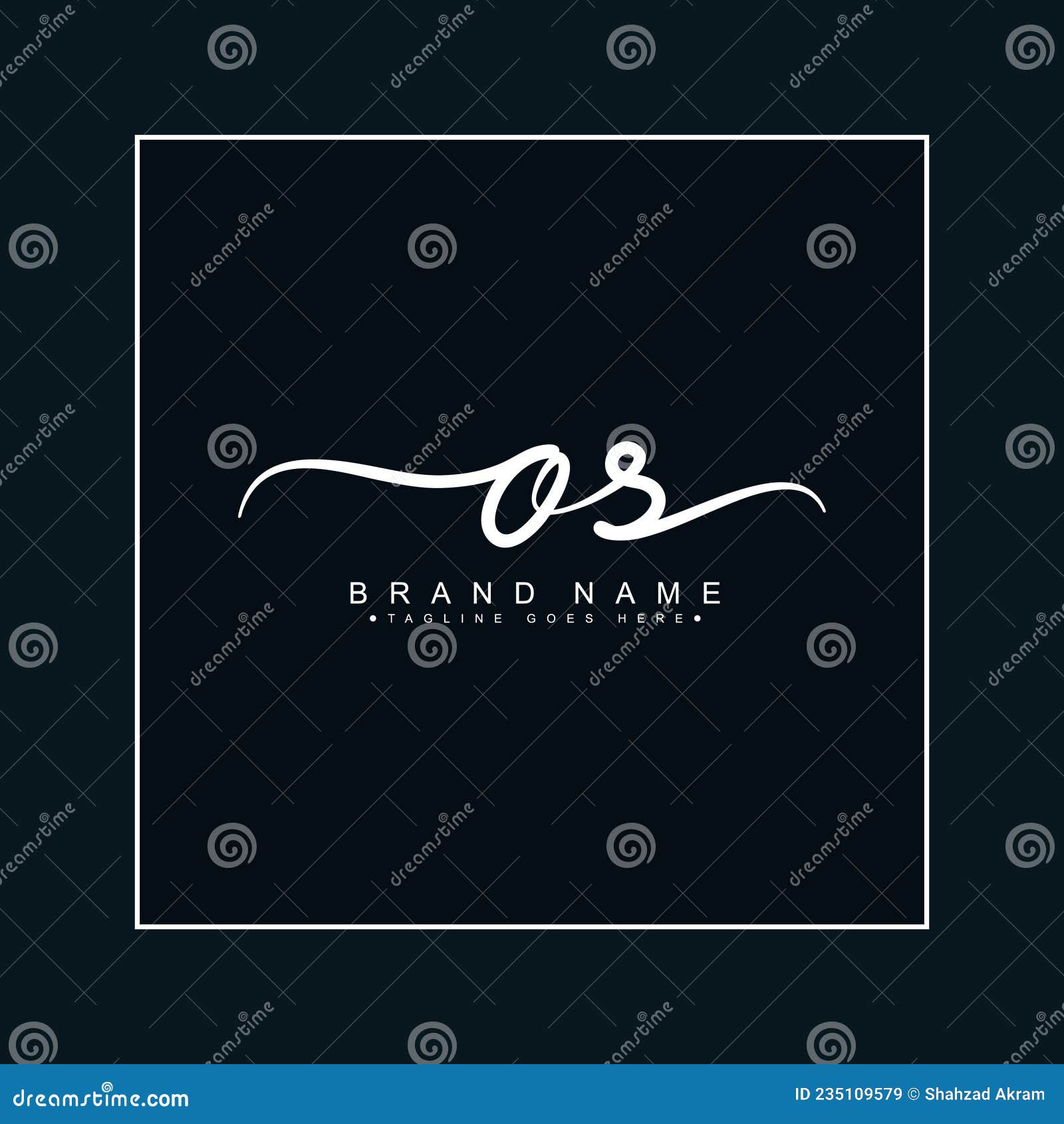 Initial Letter OS Logo - Hand Drawn Signature Logo Stock Vector ...