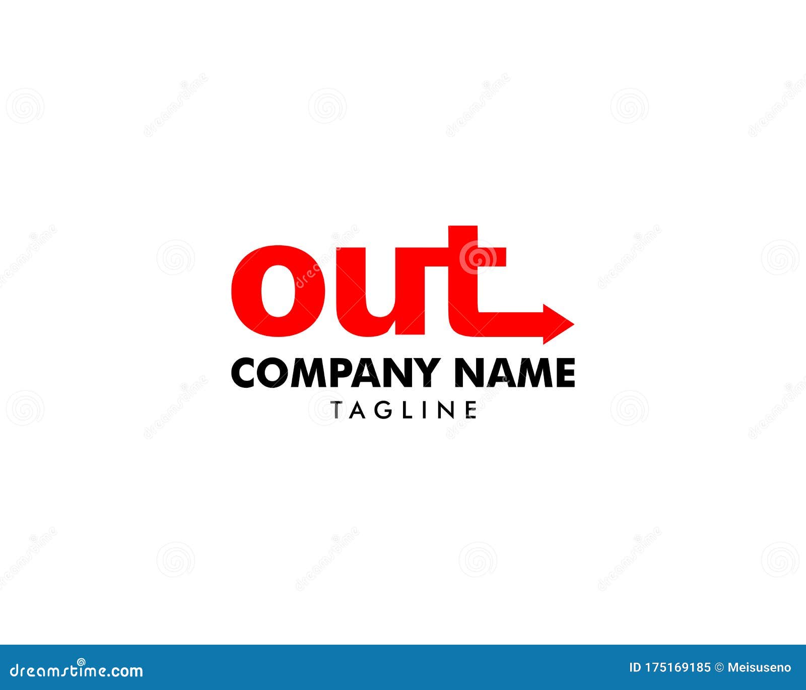Initial Letter OUT Logo Template Design Stock Vector - Illustration of ...