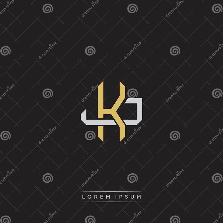 Initial Letter Overlapping Interlock Logo Monogram Line Art Style Stock ...