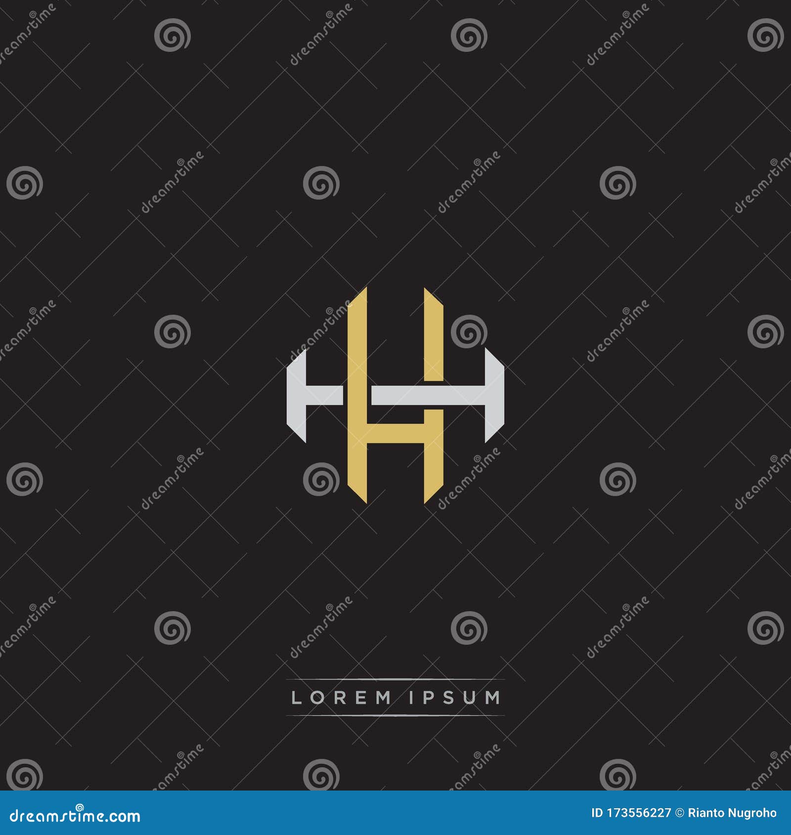Initial Letter Overlapping Interlock Logo Monogram Line Art Style Stock ...