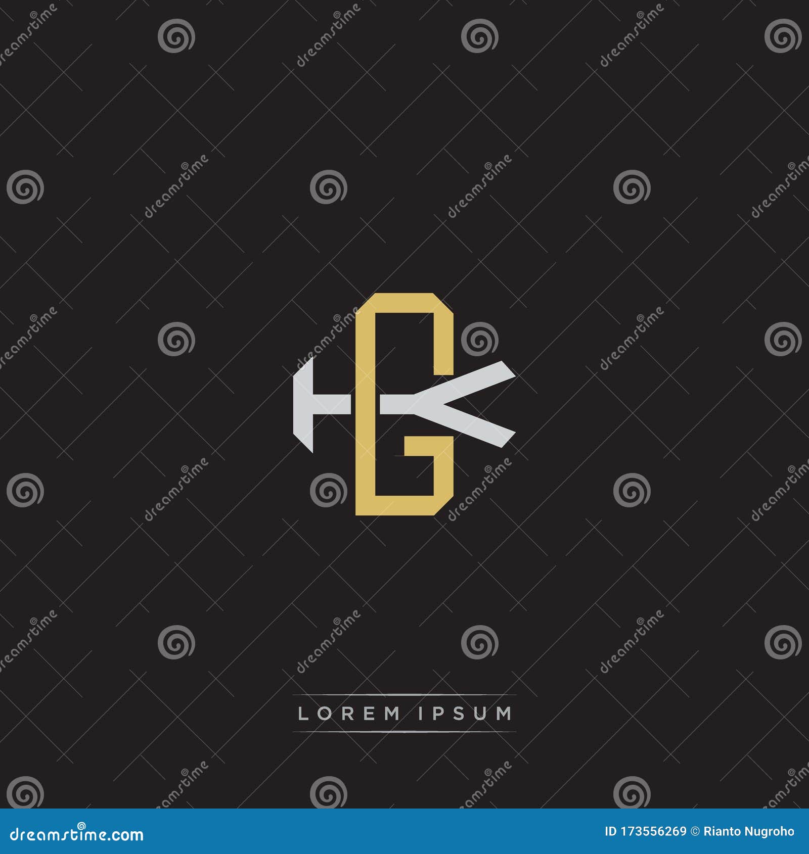 Initial Letter Overlapping Interlock Logo Monogram Line Art Style Stock ...