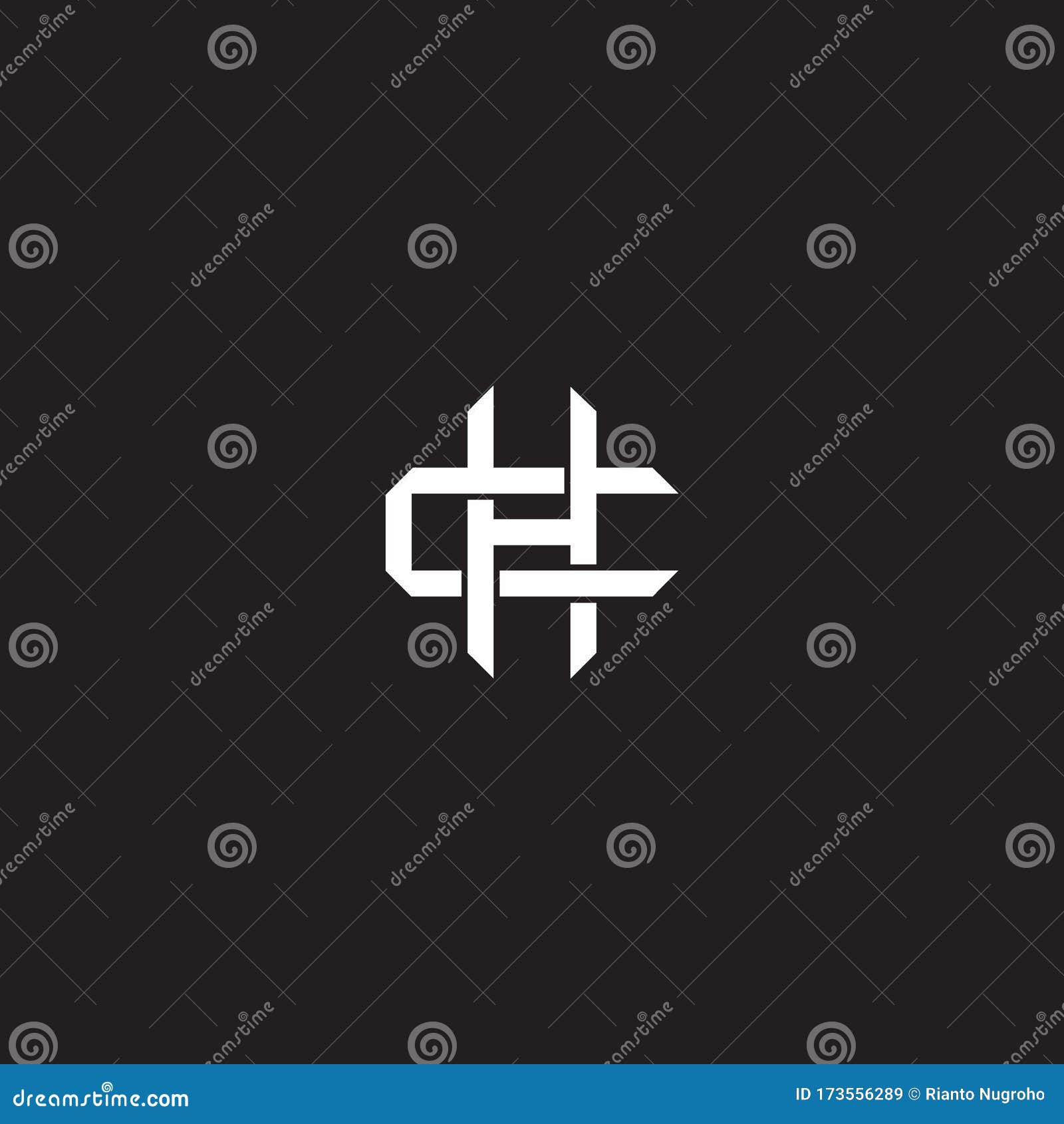 Initial Letter Overlapping Interlock Logo Monogram Line Art Style Stock ...