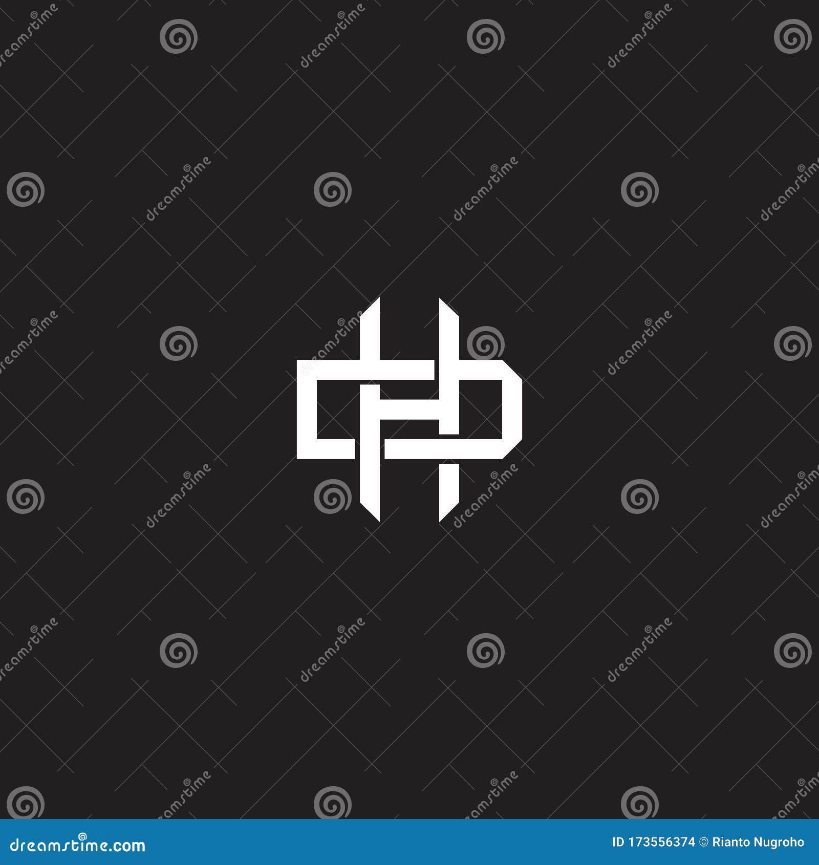 Initial Letter Overlapping Interlock Logo Monogram Line Art Style Stock ...