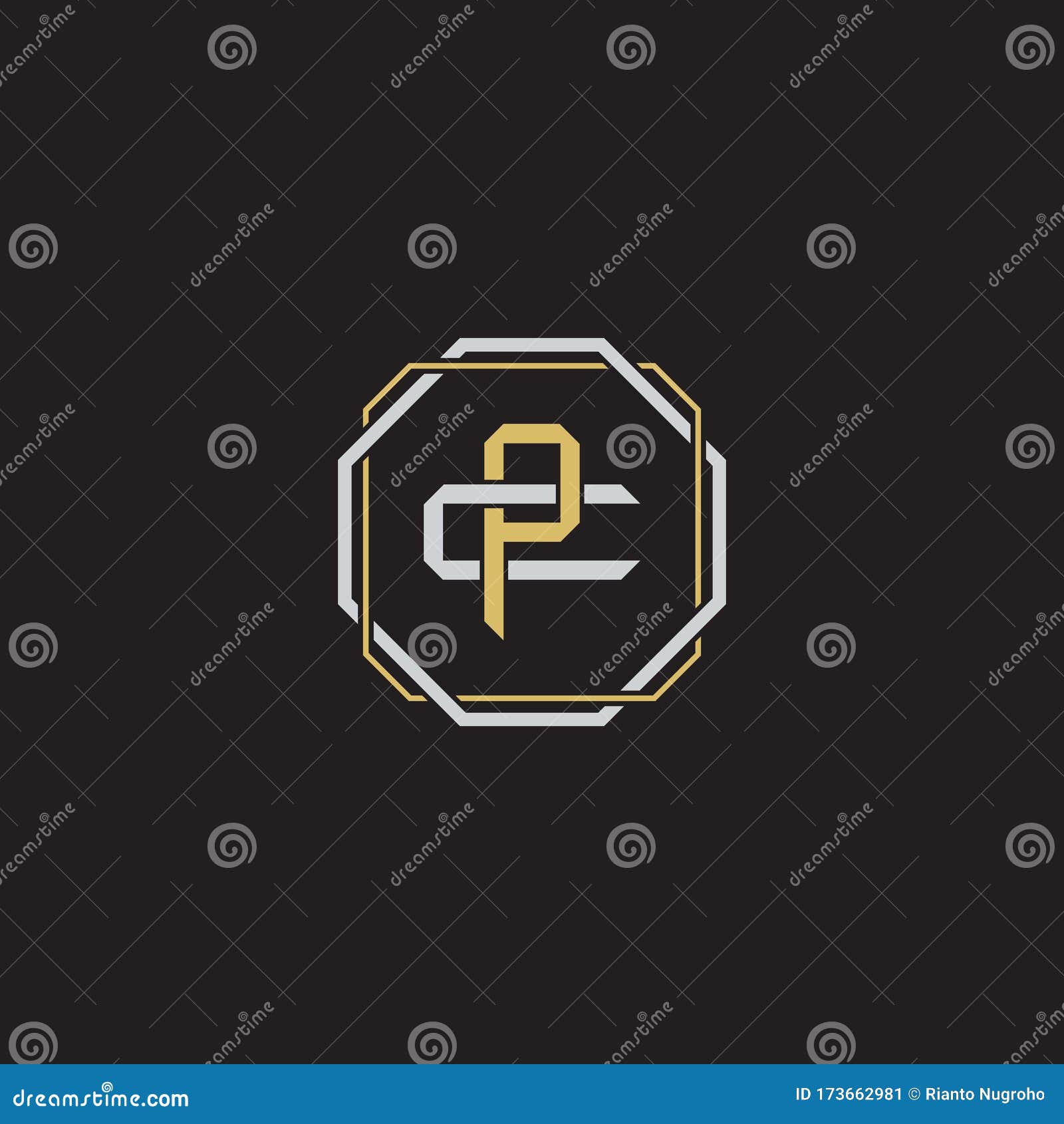 Initial Letter Overlapping Interlock Logo Monogram Line Art Style Stock ...