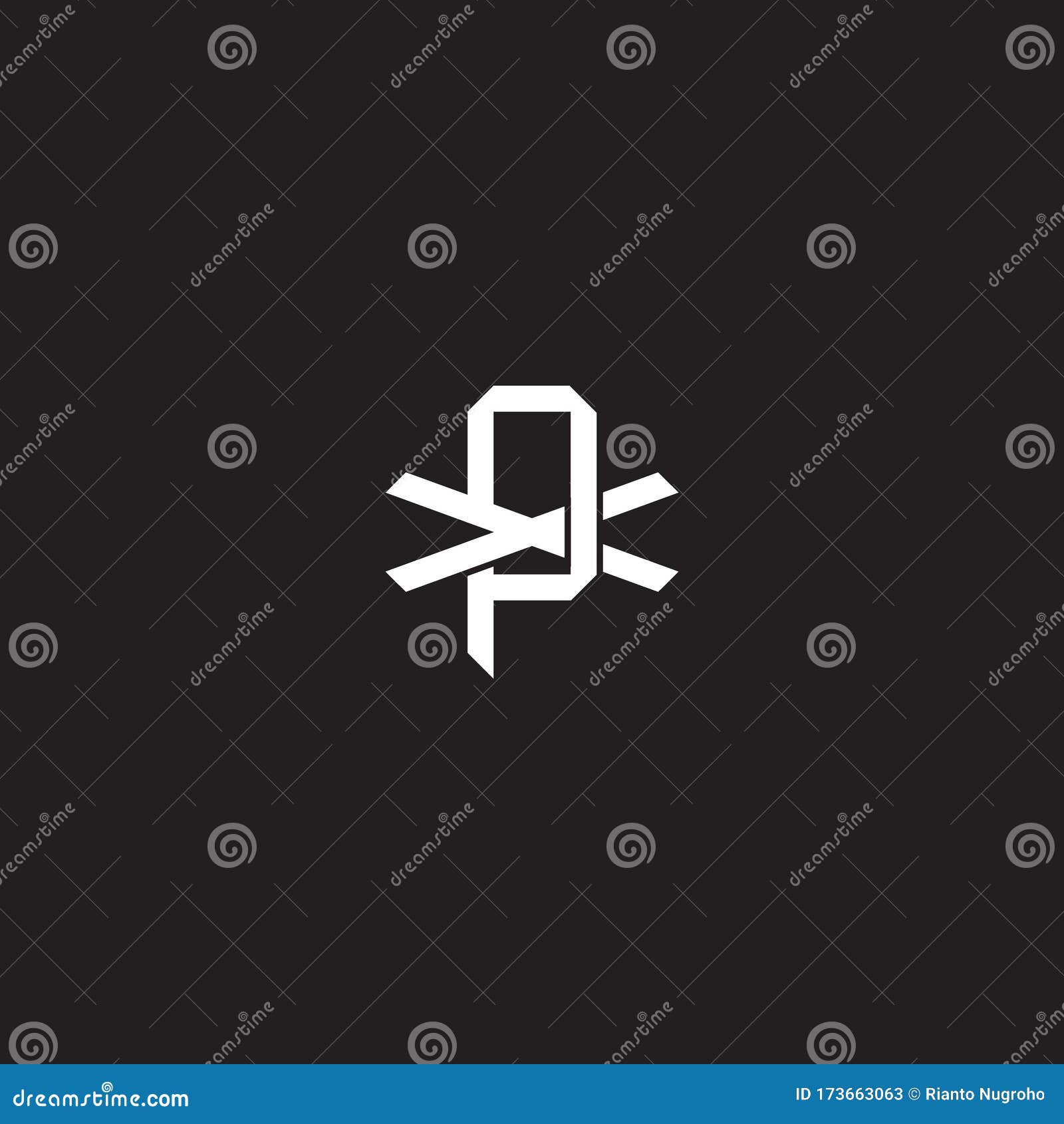 Initial Letter Overlapping Interlock Logo Monogram Line Art Style Stock ...
